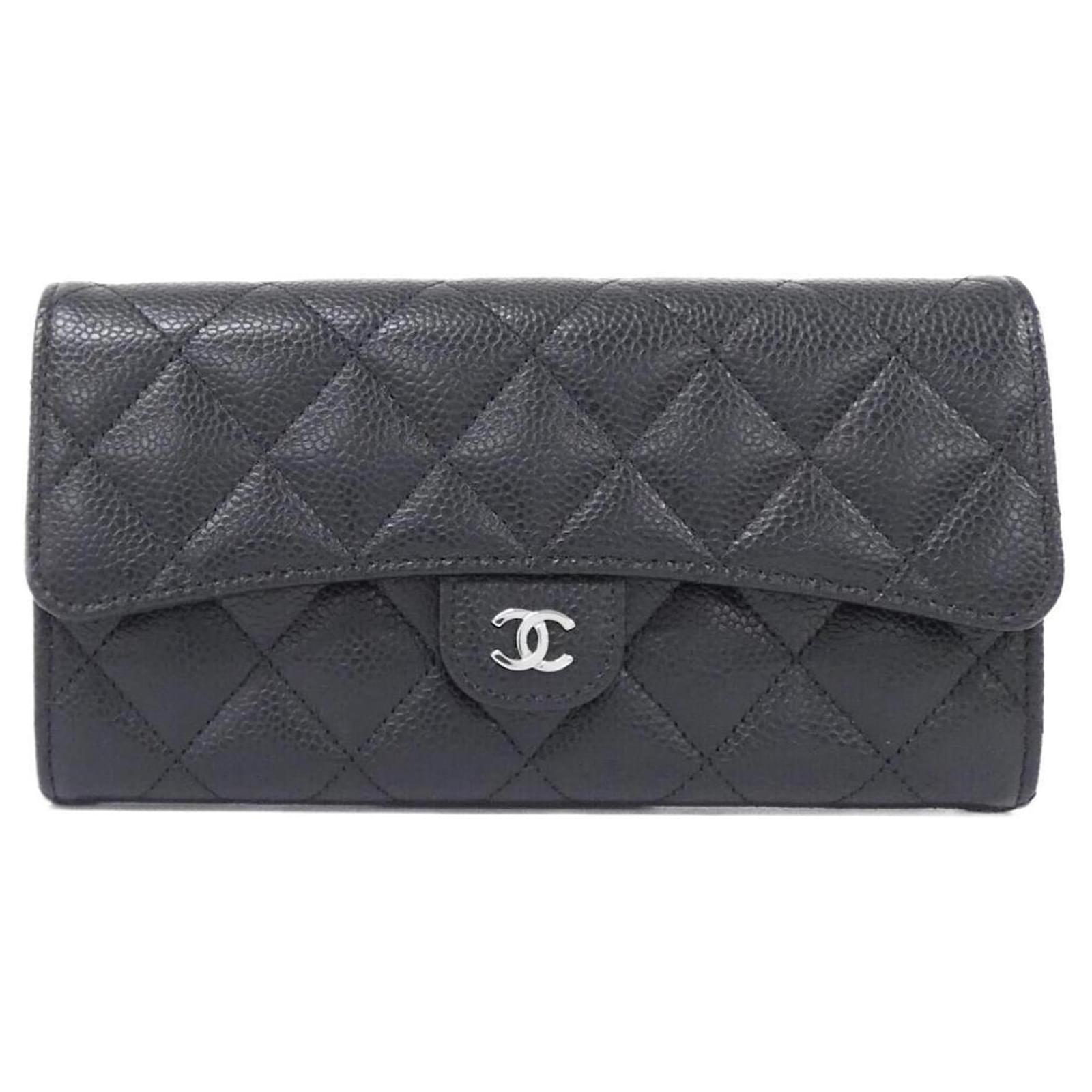 Chanel Timeless Classic AP0241 Wallet Black Dark red ref.2132882 - Joli ...