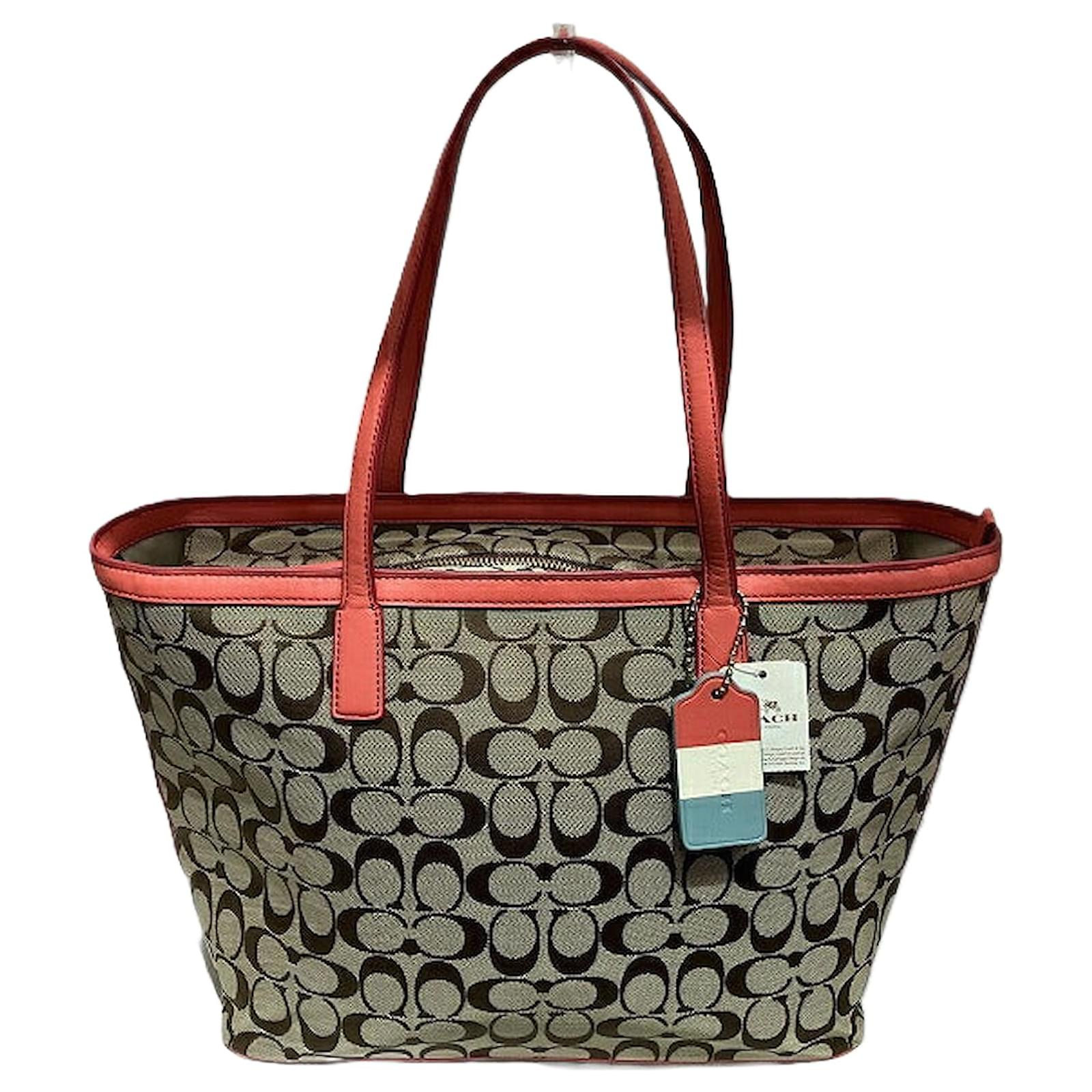 Coach Signature Canvas Tote Bag 23465 Yellow Cloth ref.2133989 - Joli ...