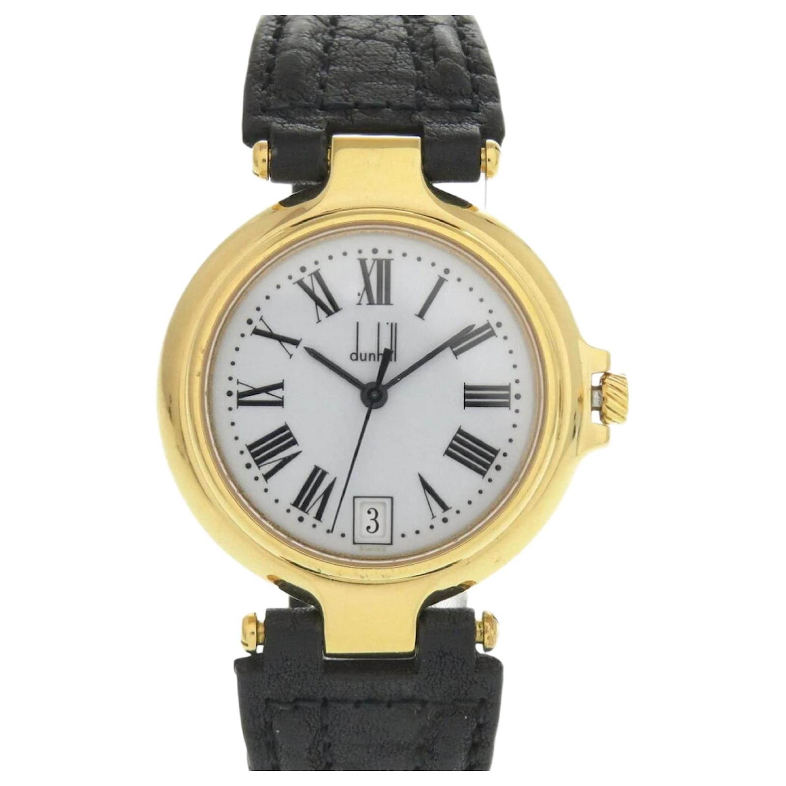 Alfred Dunhill Dunhill Millennium Stainless Steel Leather Quartz Watch ...