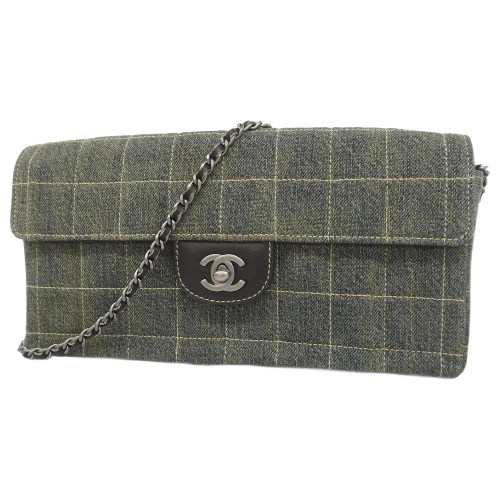 Chanel Denim Shoulder Bag Brown Blue ref.2135431 - Joli Closet