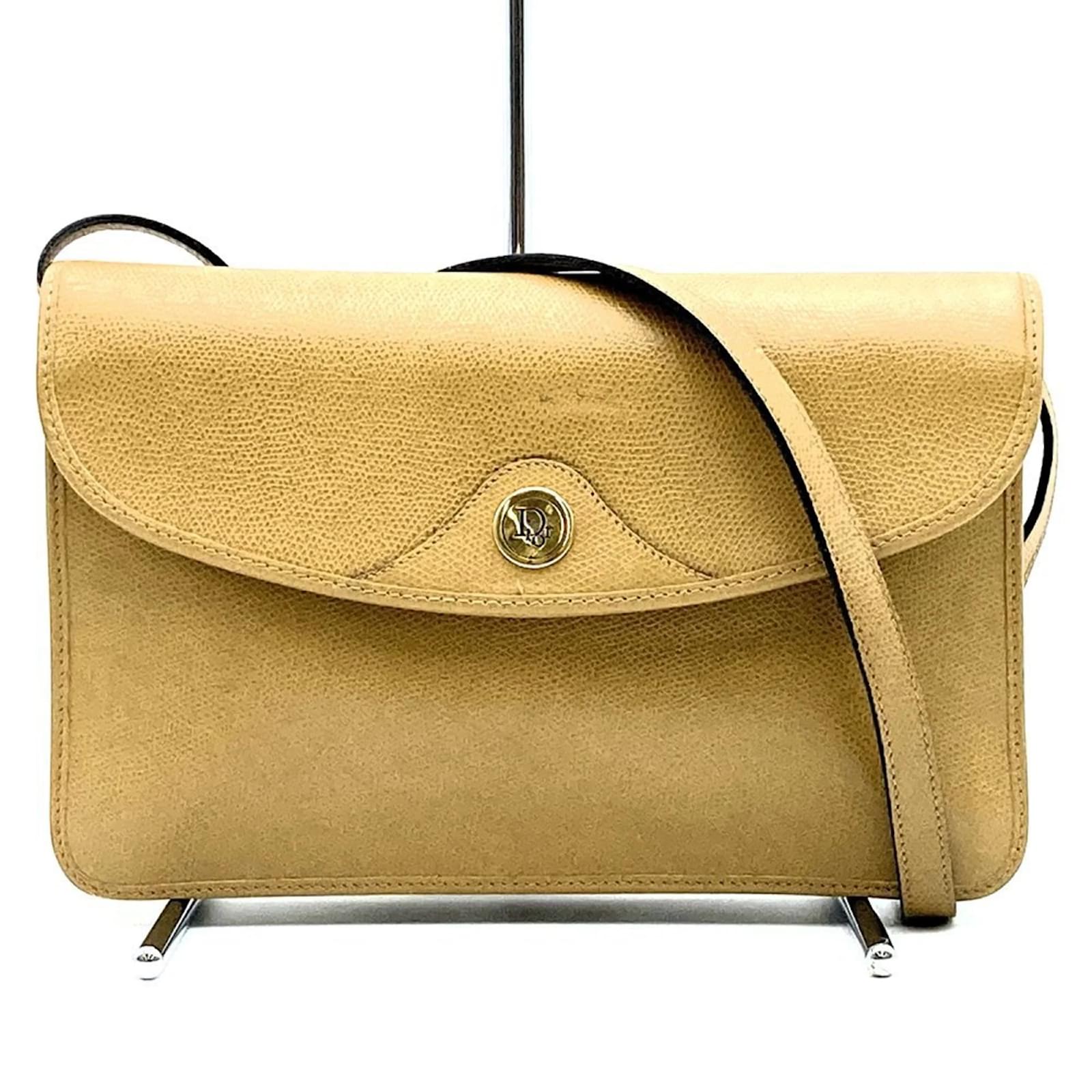 Christian Dior Beige Leather Shoulder Bag ref.2136128 - Joli Closet