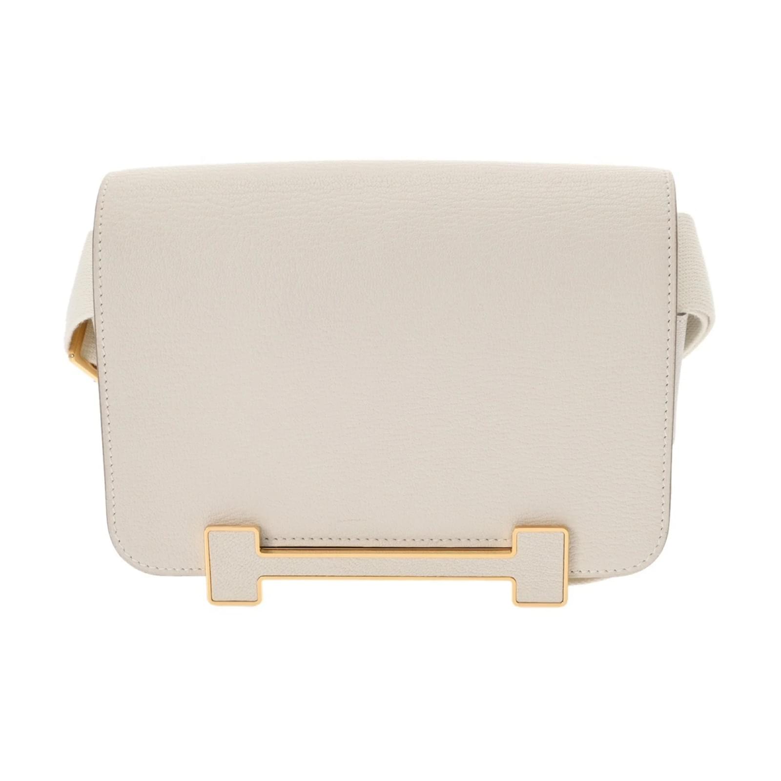 Hermès Hermes Geta Mushroom B Stamp Shoulder Bag Beige Cream Diamond ...