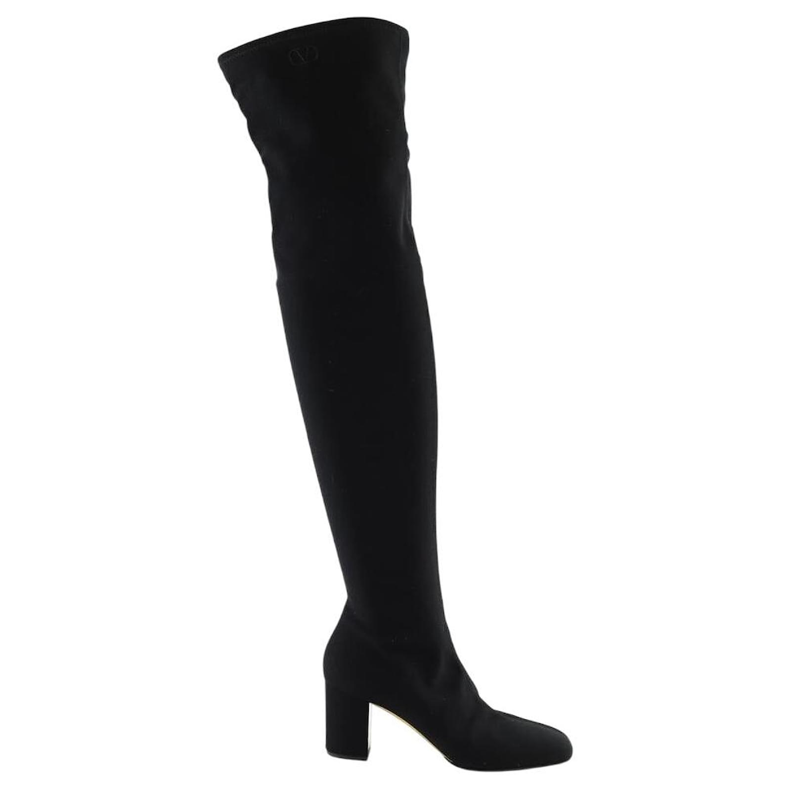 Valentino Black boots Polyester ref.2137633 - Joli Closet