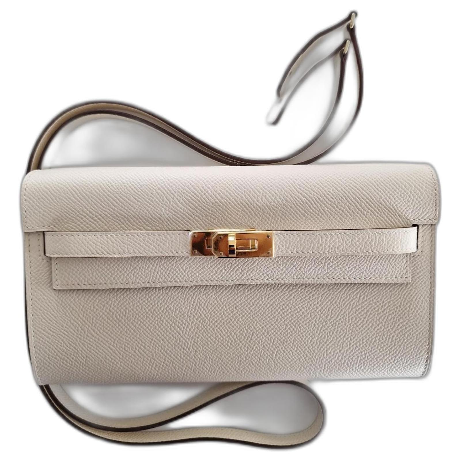 Hermès Kelly To Go Bag / Wallet Eggshell Leather ref.2138008 - Joli Closet