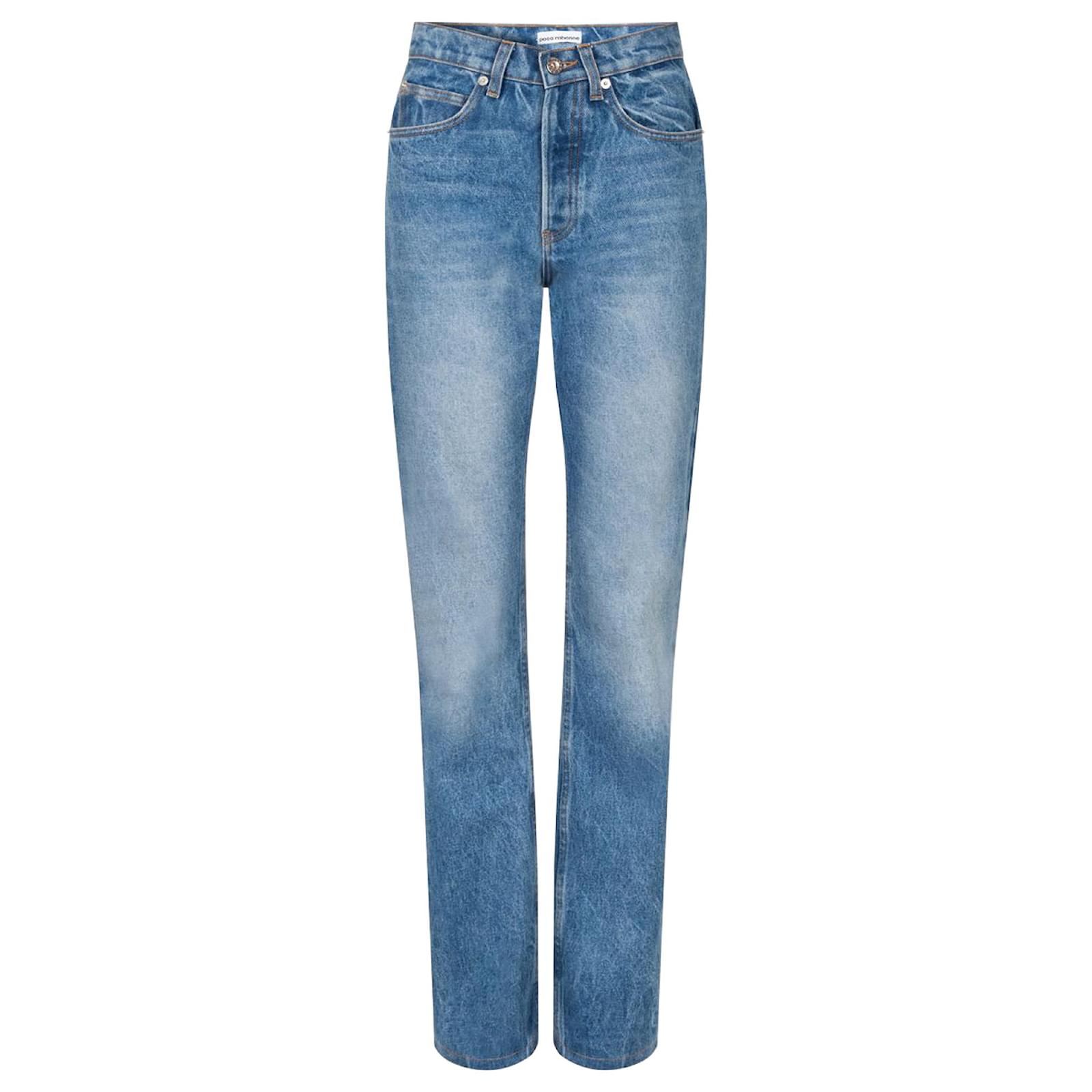 Paco Rabanne Straight jeans Blue Light blue Cotton ref.2138372 - Joli ...