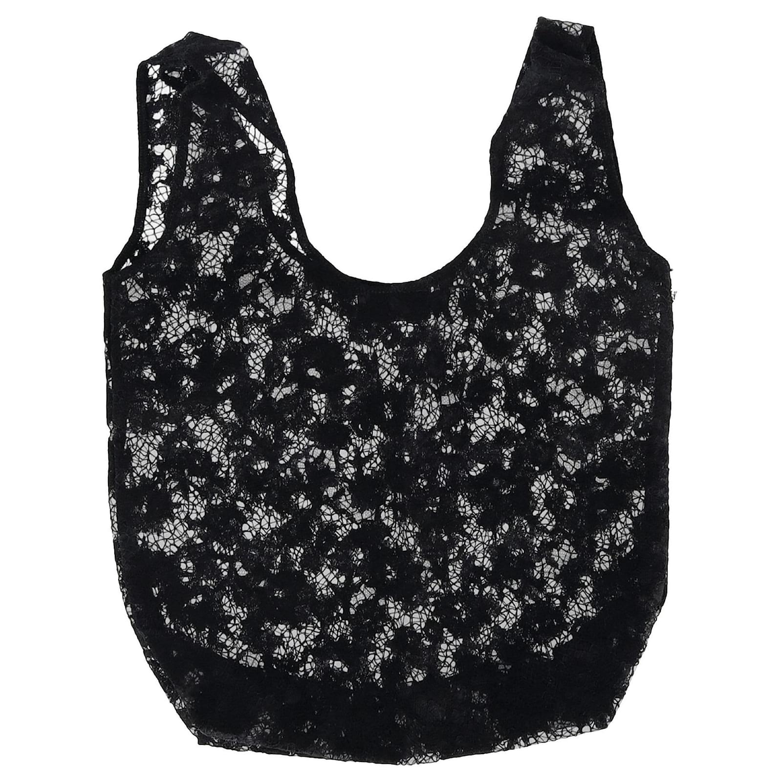 Everyday Balenciaga Lace Sando Tote Bag in Black Polyester ref.2138465 ...