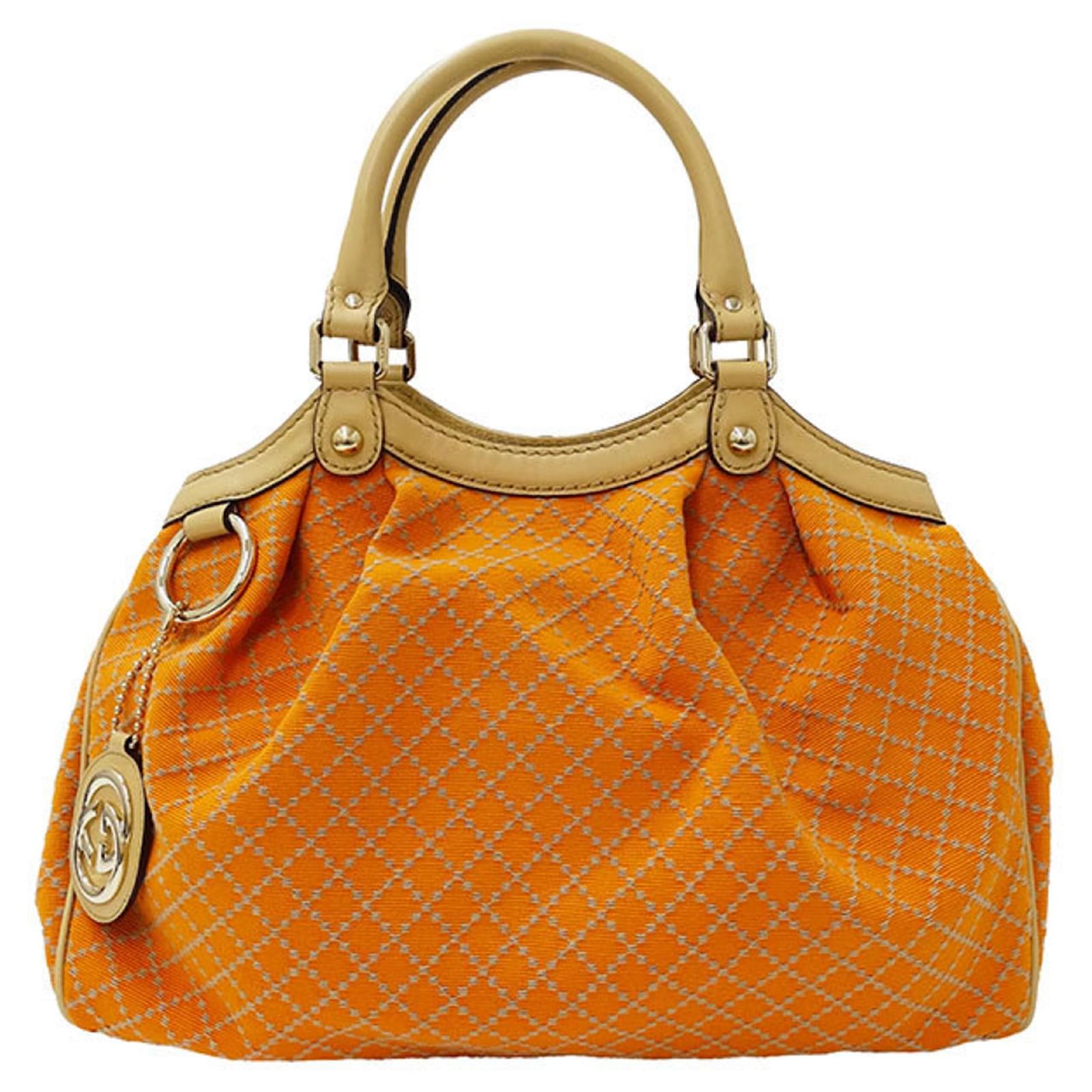 Gucci Diamante Tote Bag in Orange Cloth ref.2139070 - Joli Closet