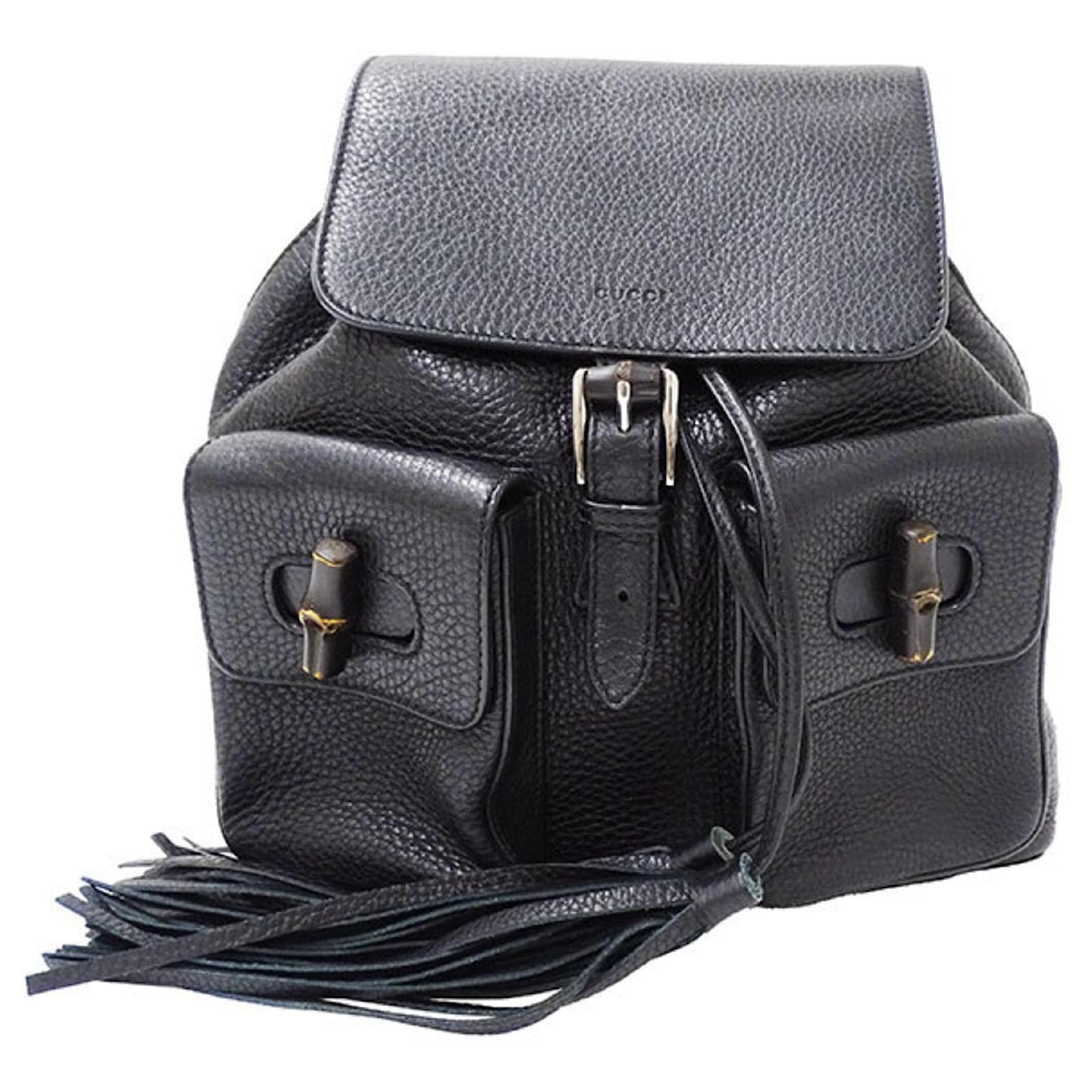 Gucci Black Leather Mini Backpack ref.2139825 - Joli Closet