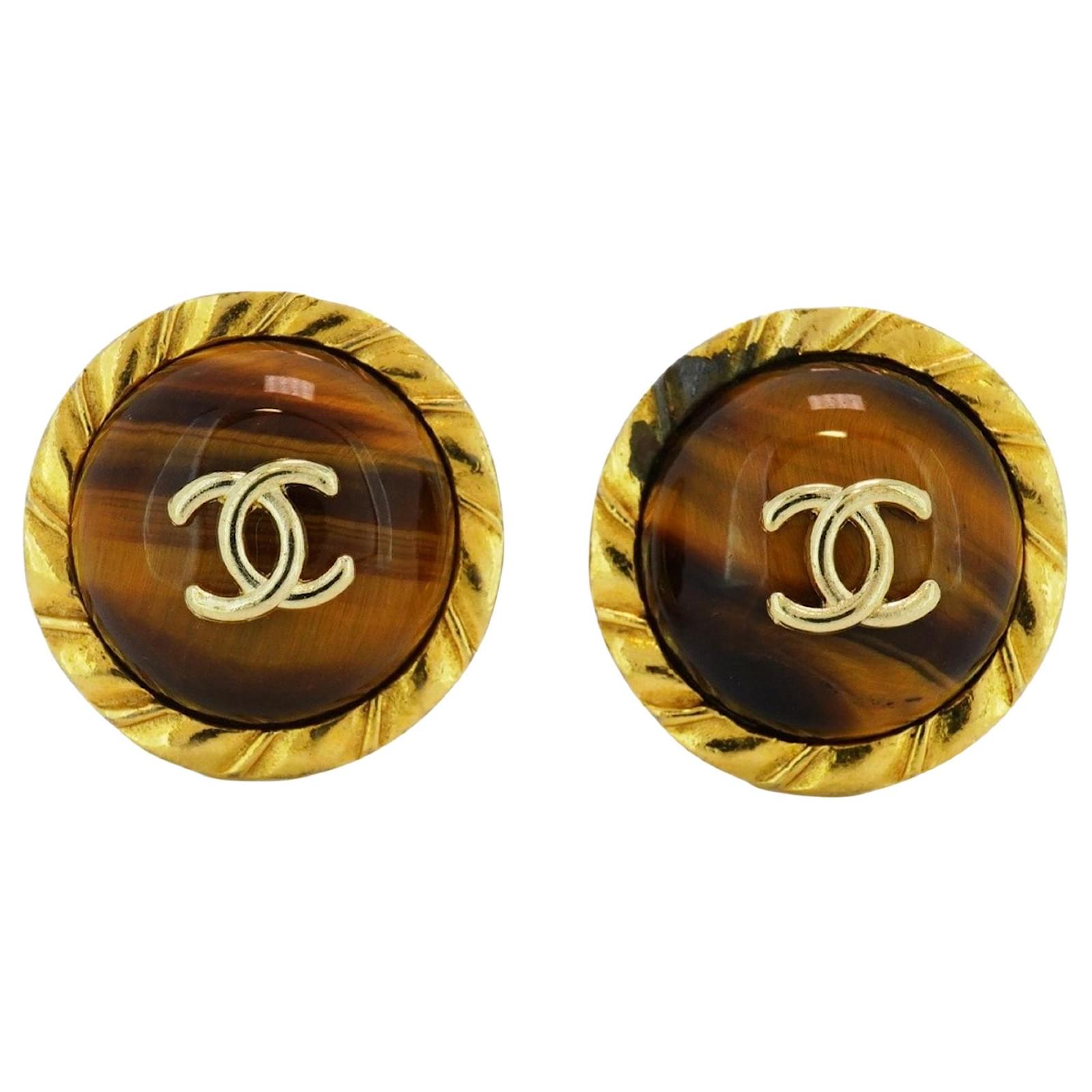 Chanel Coco Mark Brown Gold-plated ref.2143183 - Joli Closet