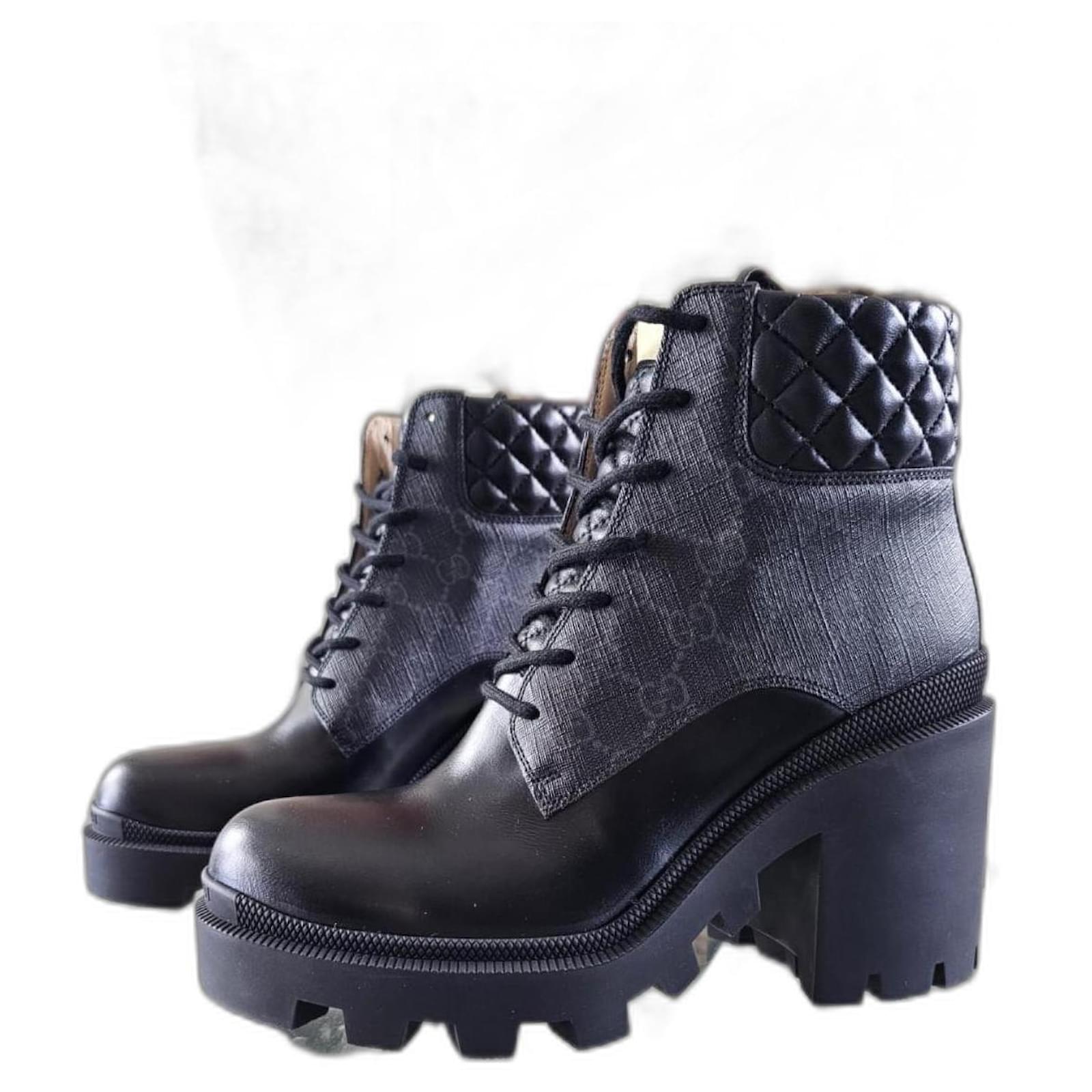 Gucci boots Black Leather ref.2143386 - Joli Closet