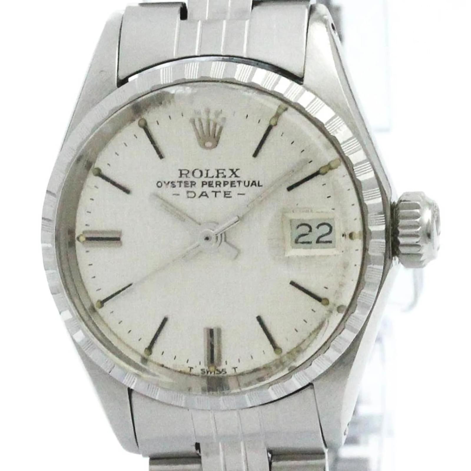 Vintage Rolex Oyster Perpetual Date 6524 Steel Automatic Ladies Watch ...