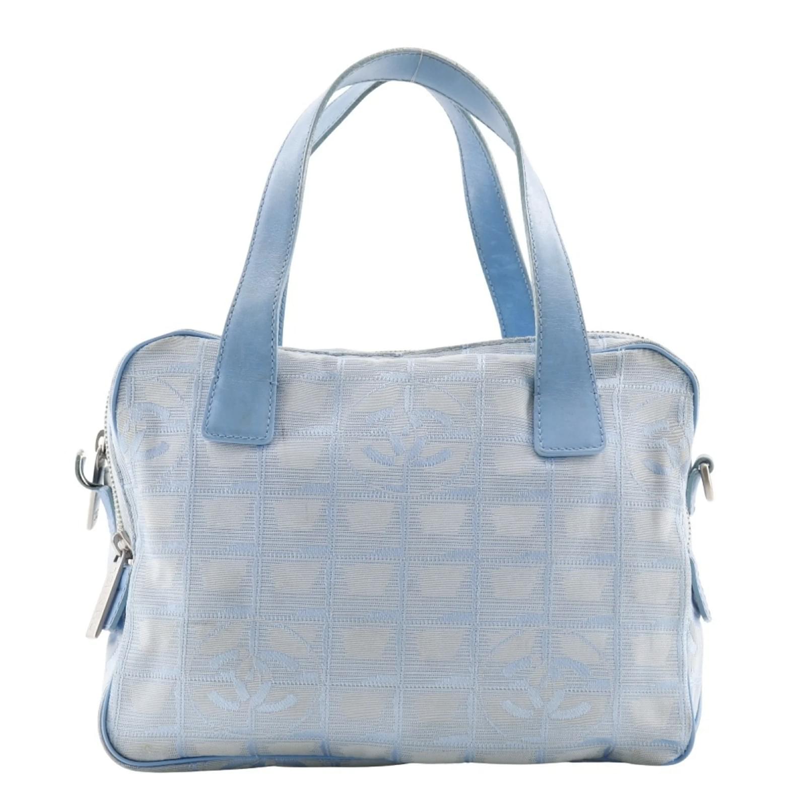 Chanel New Travel Line Handbag Light blue Cloth ref.2145963 - Joli Closet