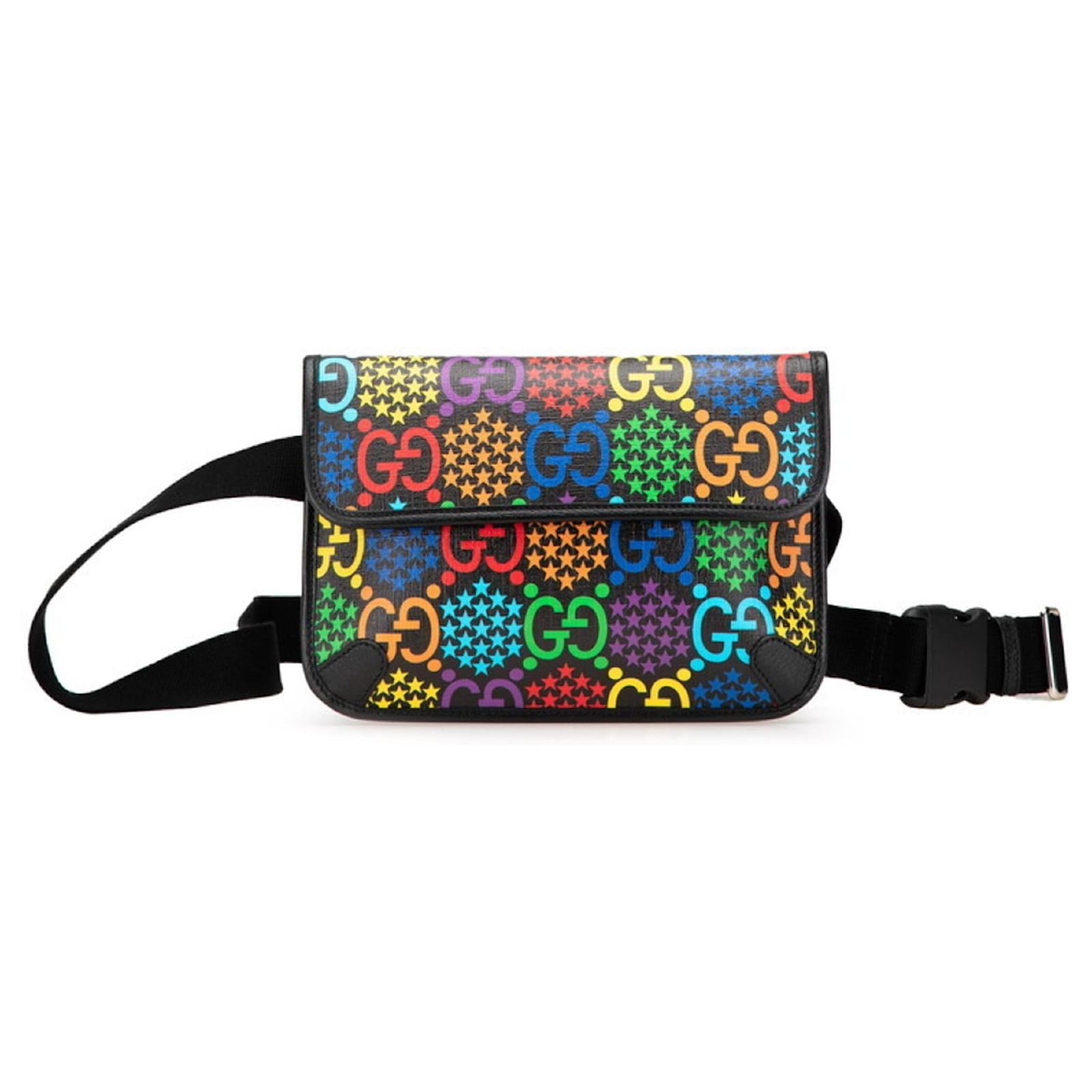 Gucci GG Supreme Psychedelic Body Bag Black Multiple colors Leather ...