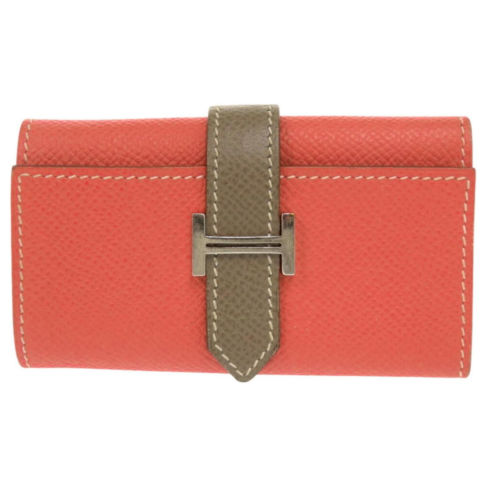 Hermès Hermes Bearn 4-Ring Keycase Pink Taupe Leather ref.2146362 ...