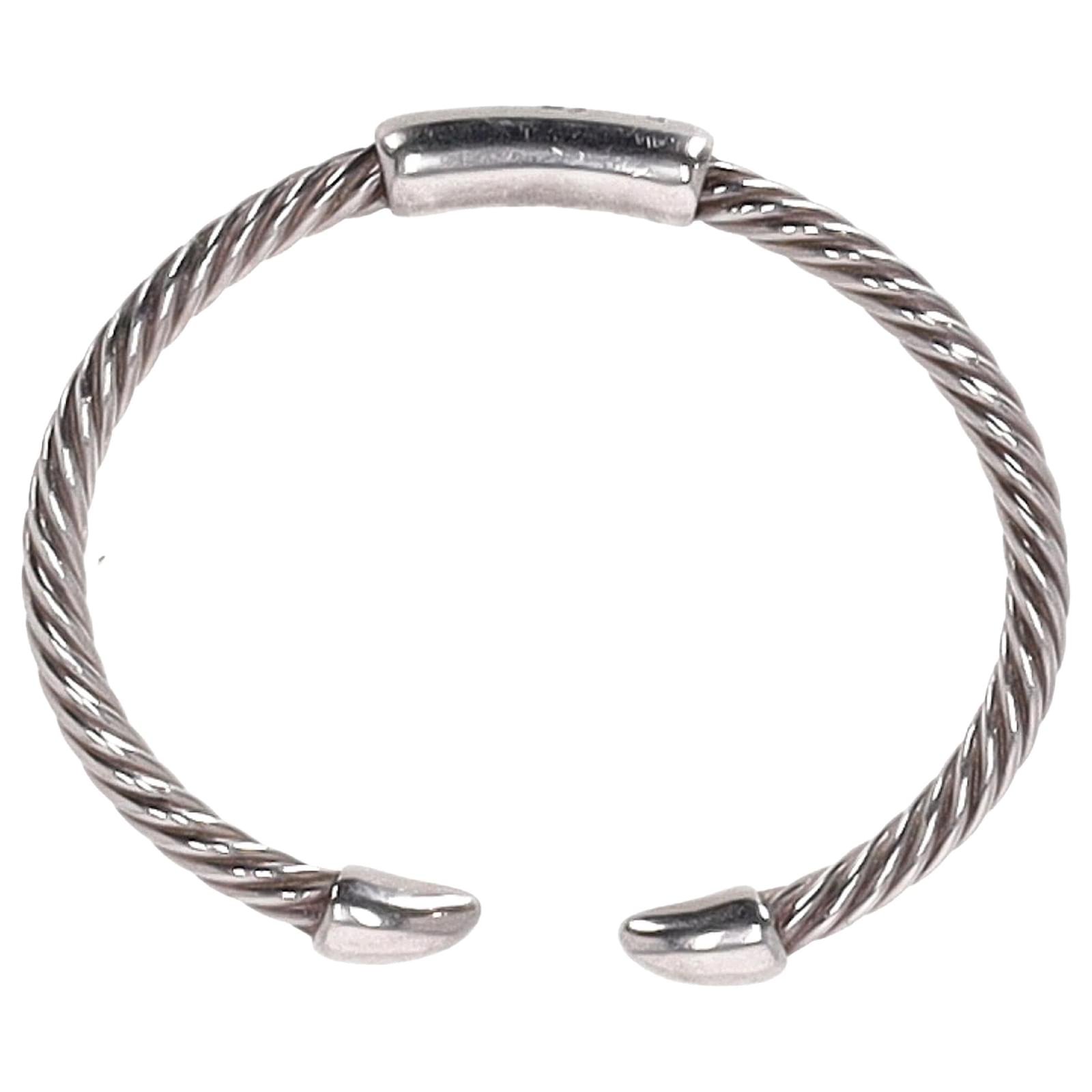 Pomellato 67 Twisted Bangle Bracelet in Silver Metal Silvery ref ...