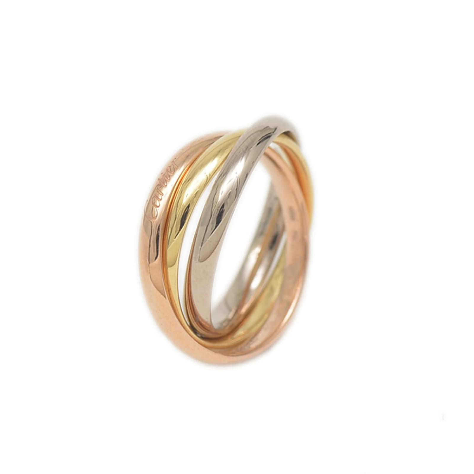 Cartier Trinity Ring SM in Three Colors Golden White gold Yellow gold ...