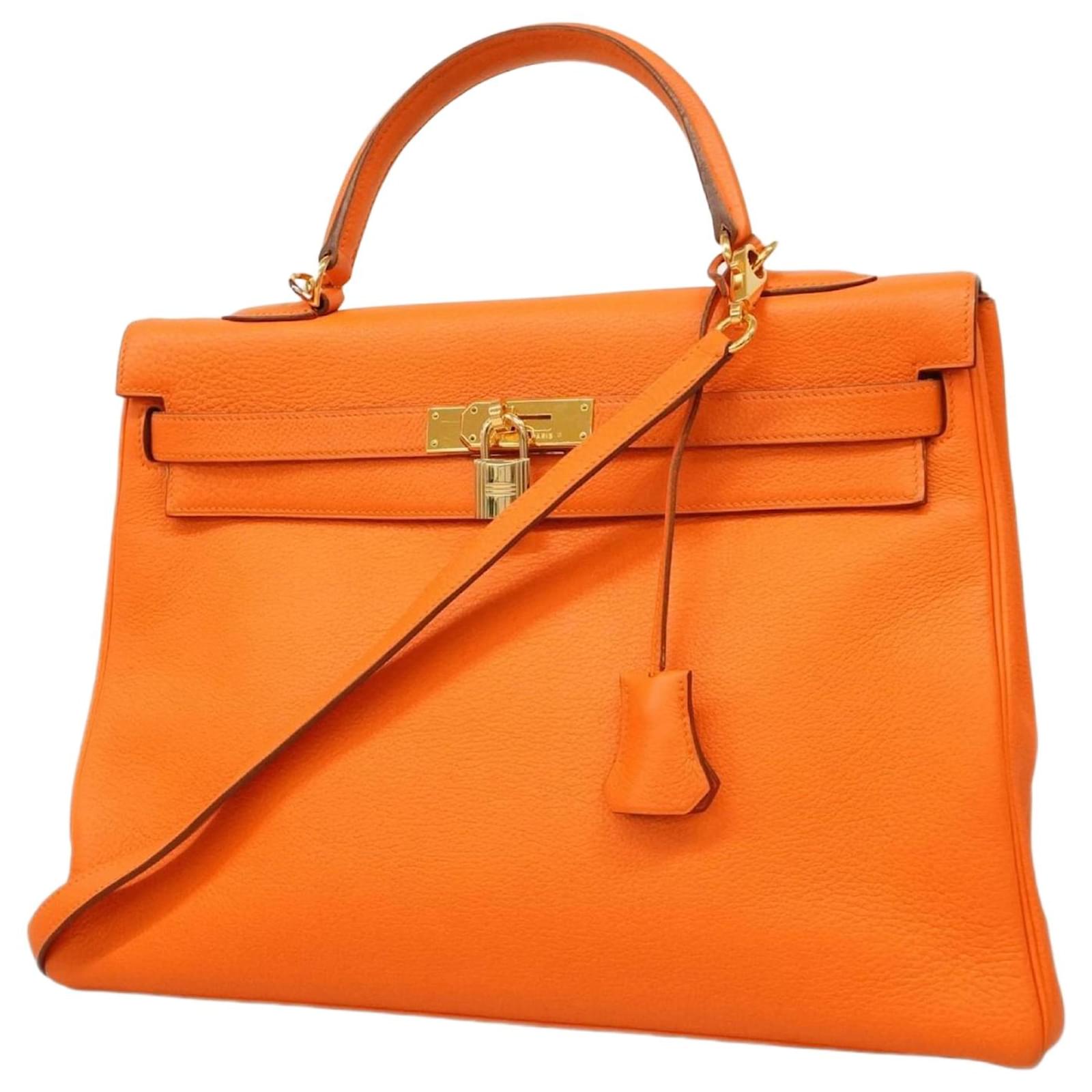 Hermès Hermes Kelly 35 Handbag in Orange (Sold) - Joli Closet