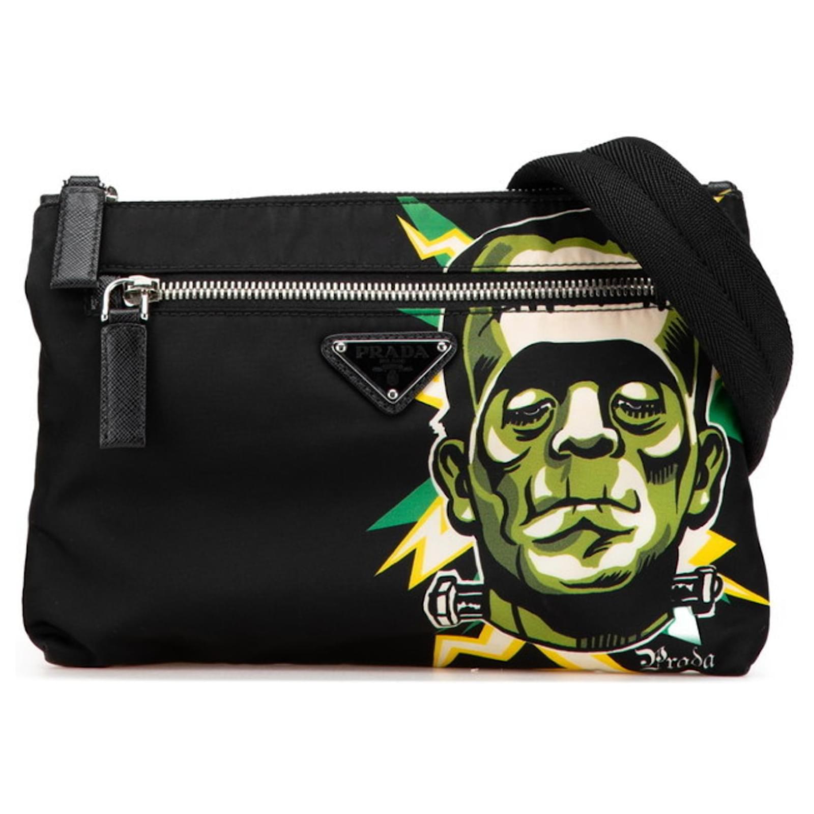 Prada Universal Studios Collaboration Frankenstein Shoulder Bag Black ...