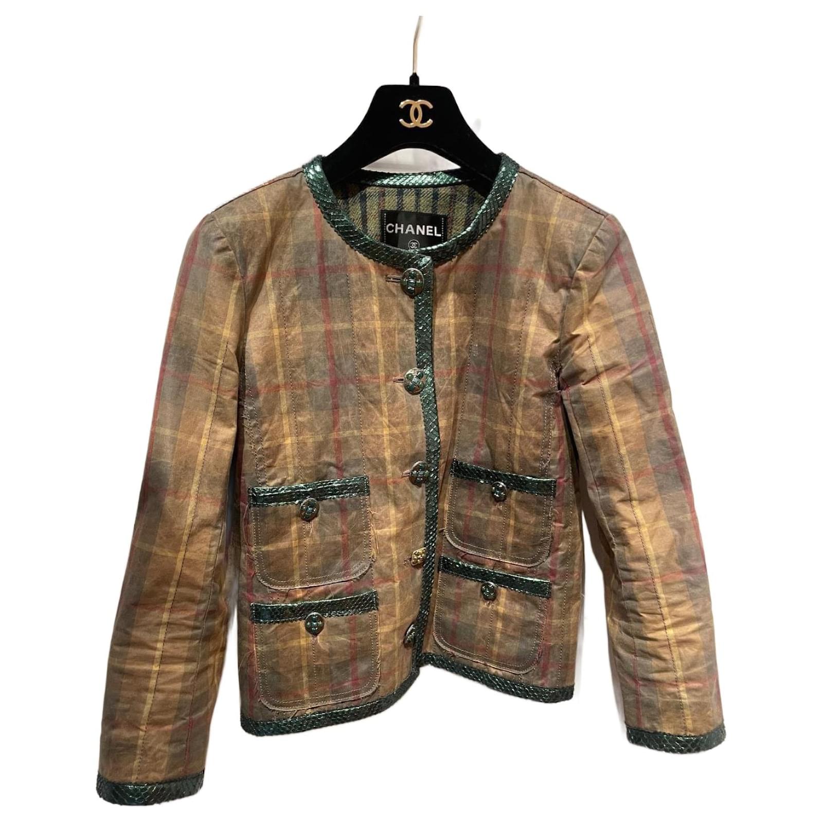 Chanel Jackets Green Cotton ref.2157847 - Joli Closet