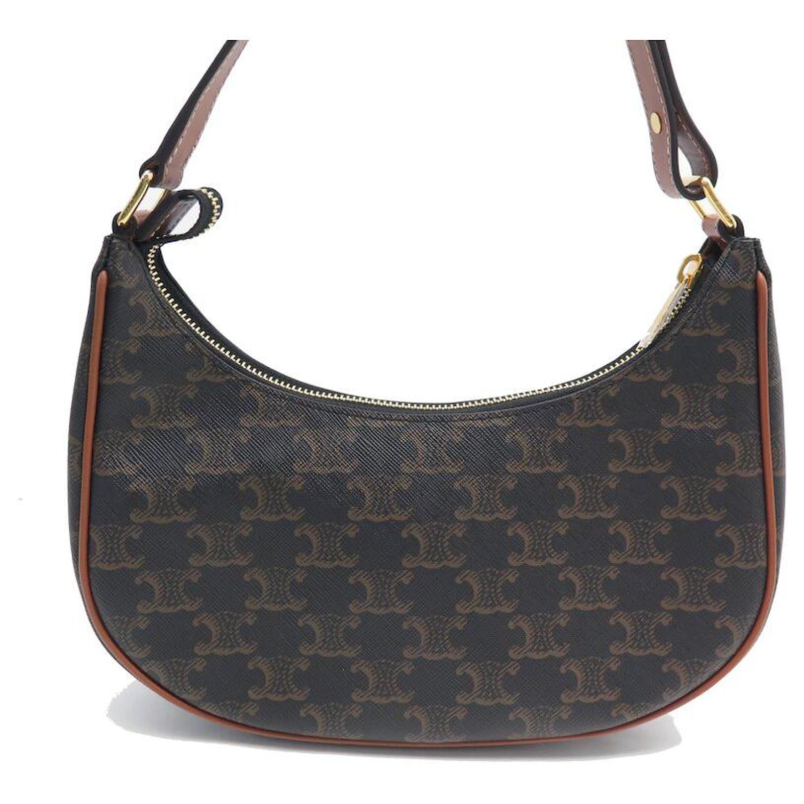 Céline NEW CELINE AVA HAND BAG IN TRIOMPHE CANVAS BROWN 193952 Cloth ...