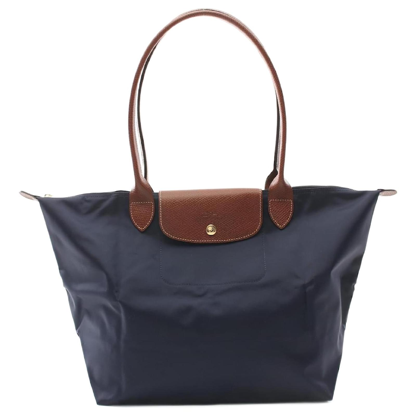 Longchamp Le Pliage Original L Tote Bag Canvas Leather Blue Cloth ref ...