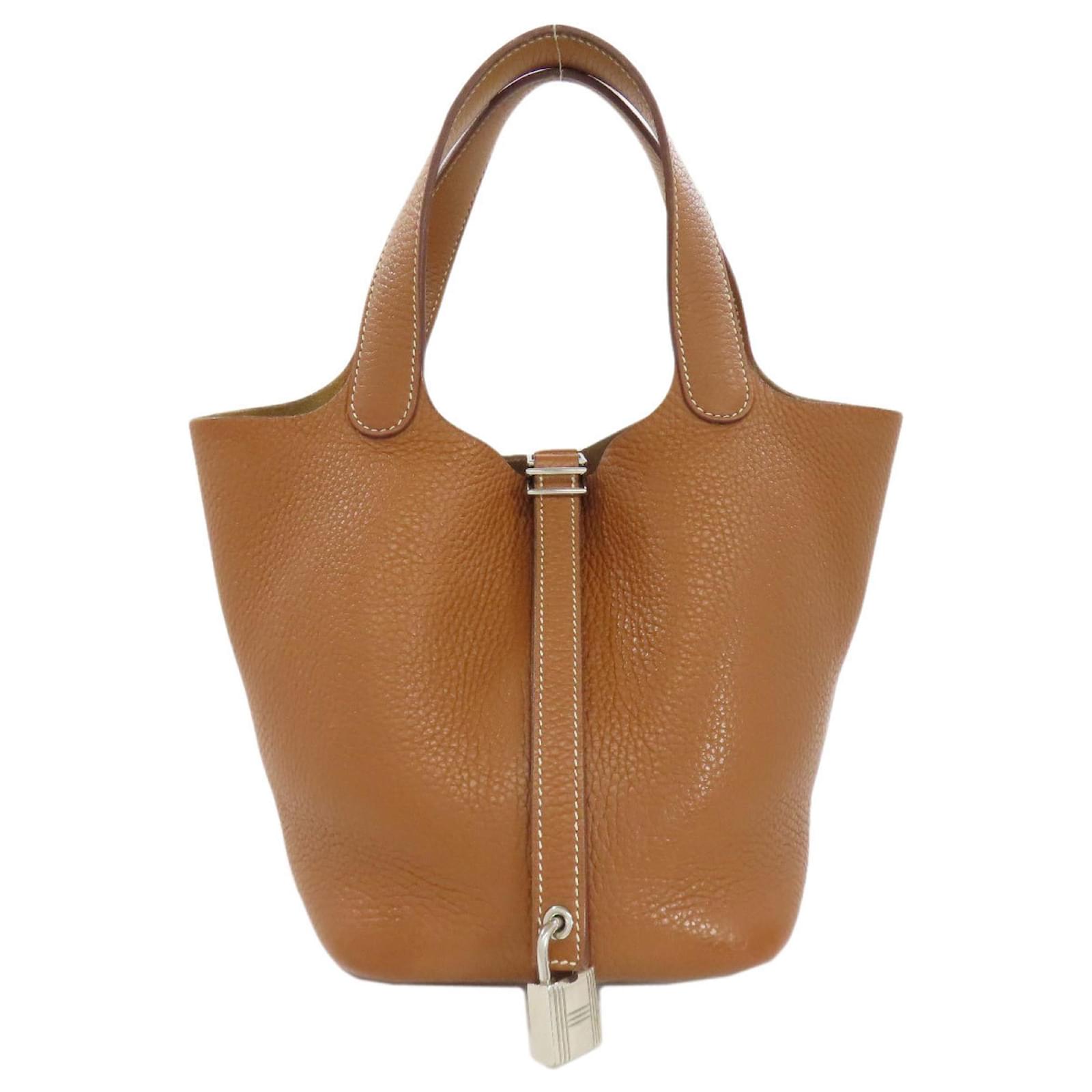 Hermès Hermes Picotin Lock PM Handbag Brown Leather ref.2172891 - Joli ...
