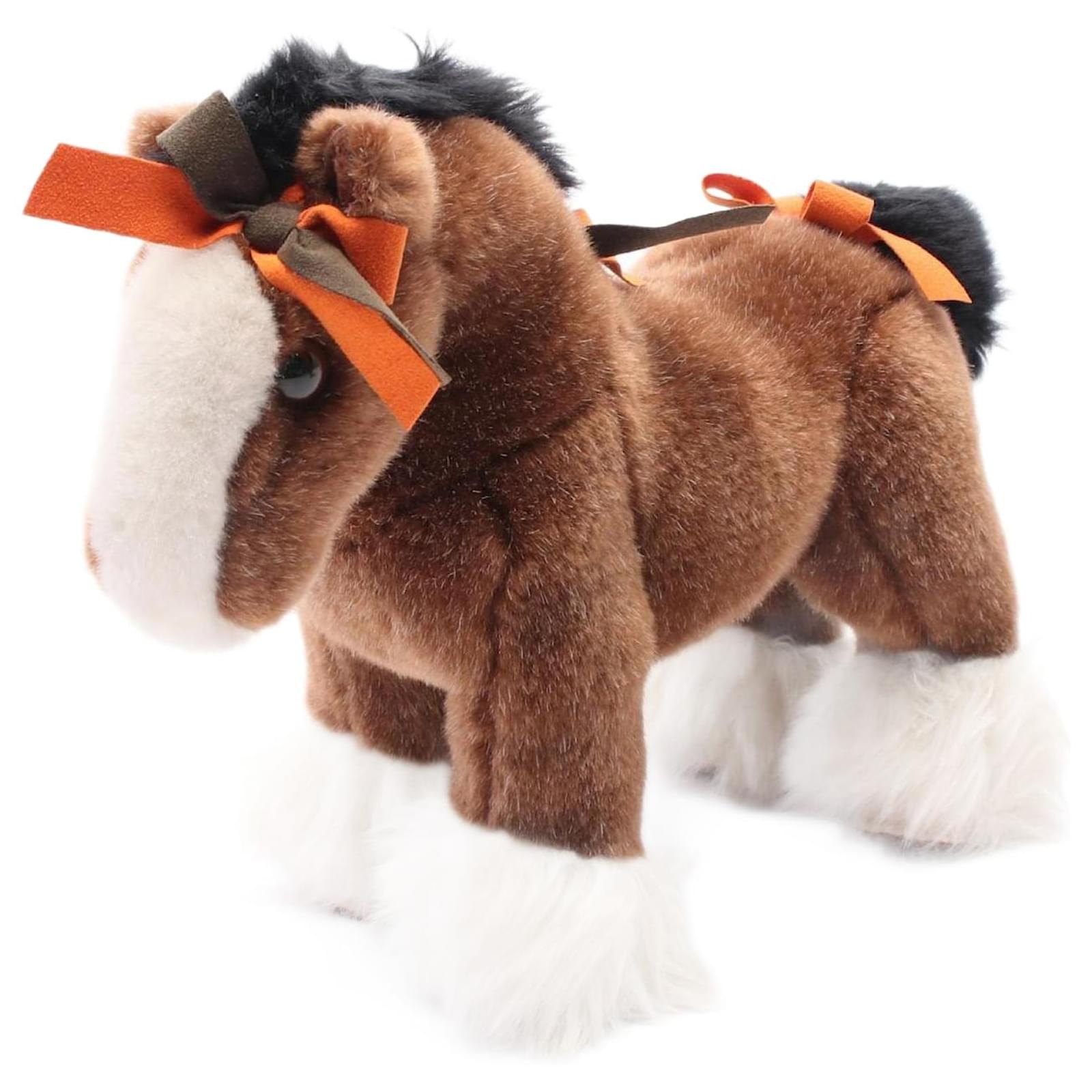 Hermès Hermes Hermie PPM Plush Toy Brown Multiple colors Orange Suede ...