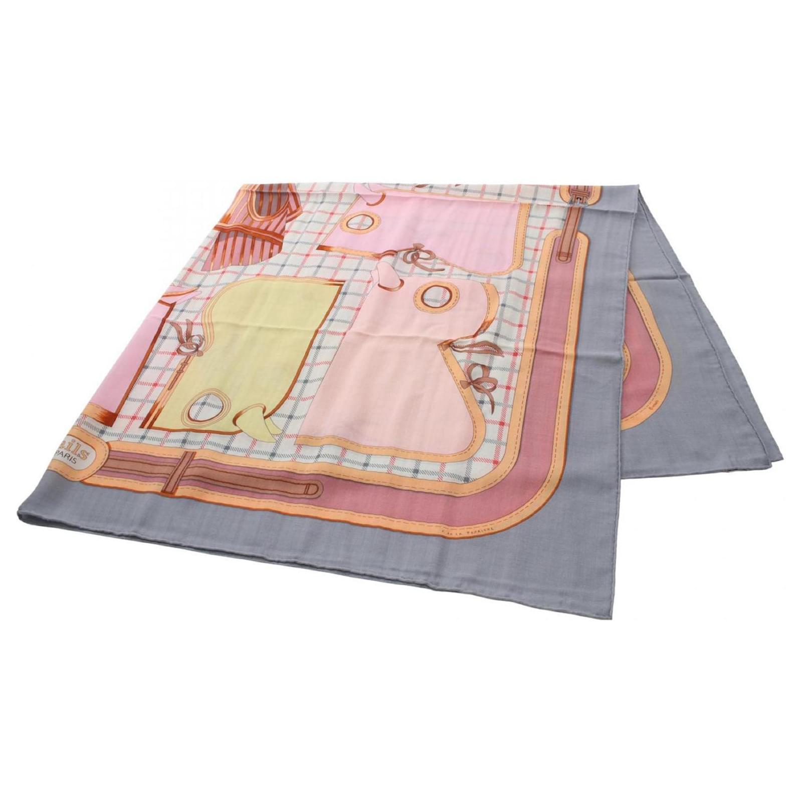 Hermès Hermes HERMES Carre Gean 140 Camails Scarf Brown Multiple colors ...