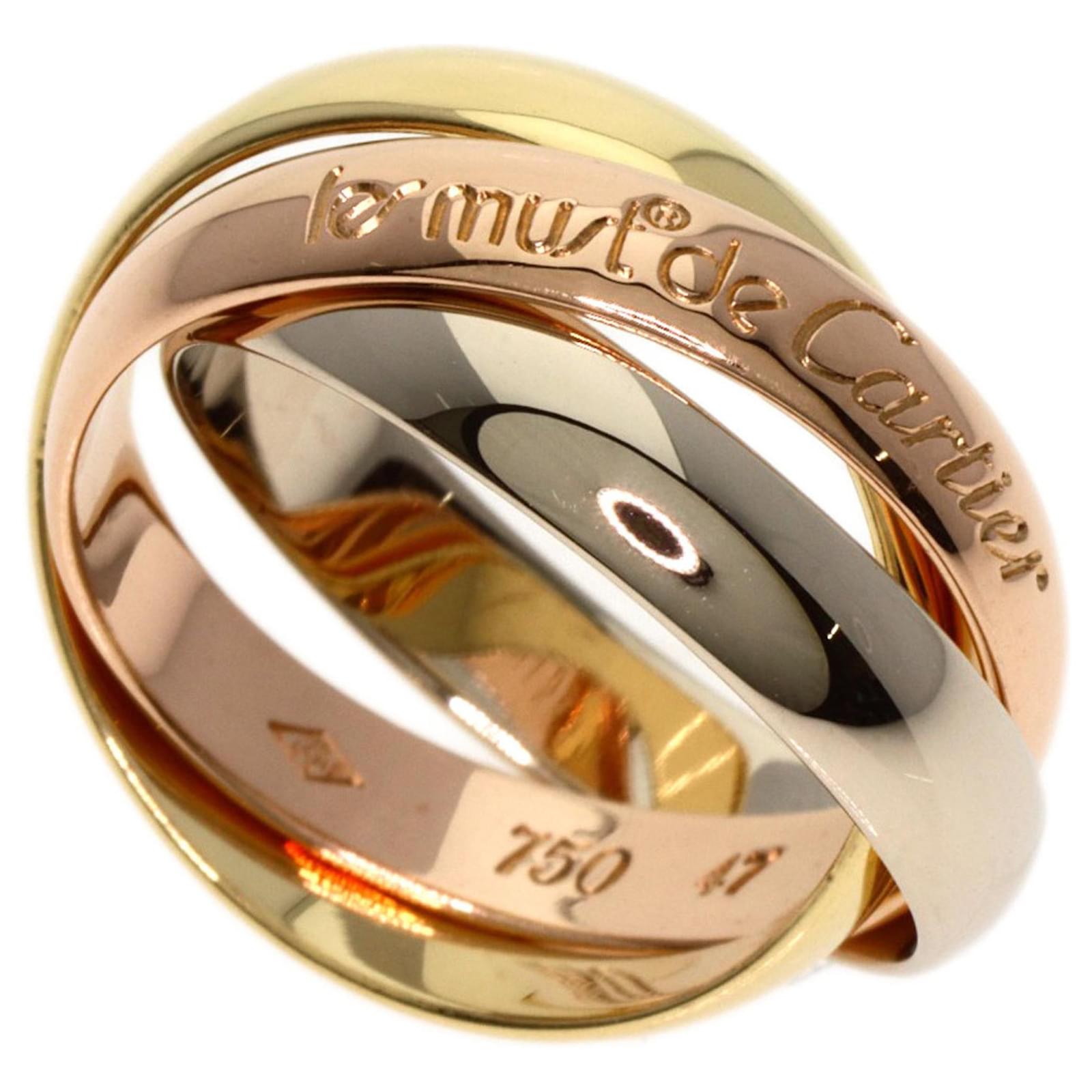 Trinity Trinidad de Cartier Dorado Oro blanco ref.2178128 - Joli Closet