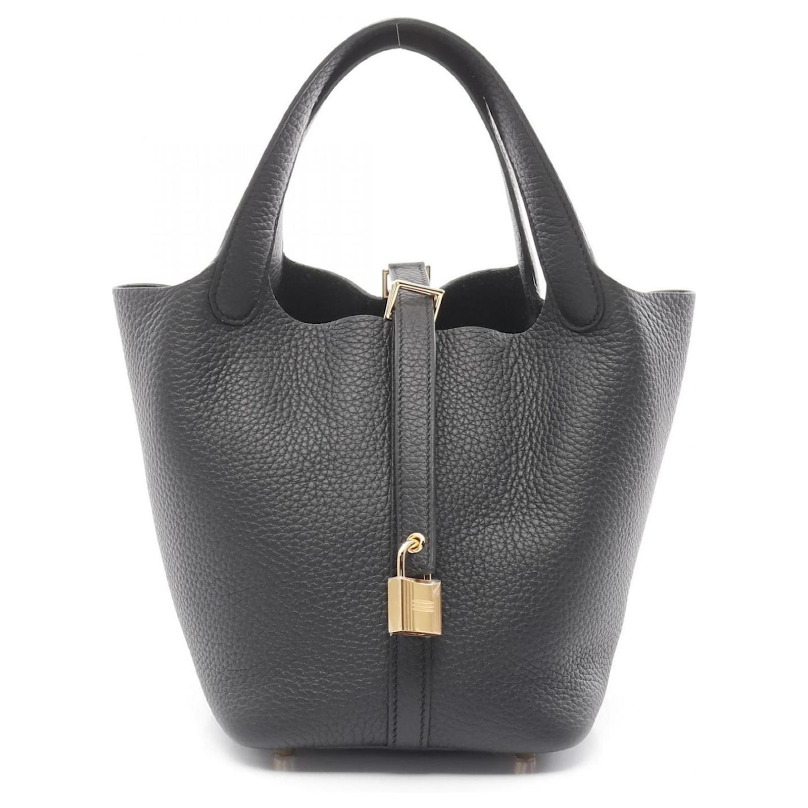 Hermès Hermes Picotin Lock PM Handbag Black Leather ref.2179159 - Joli ...