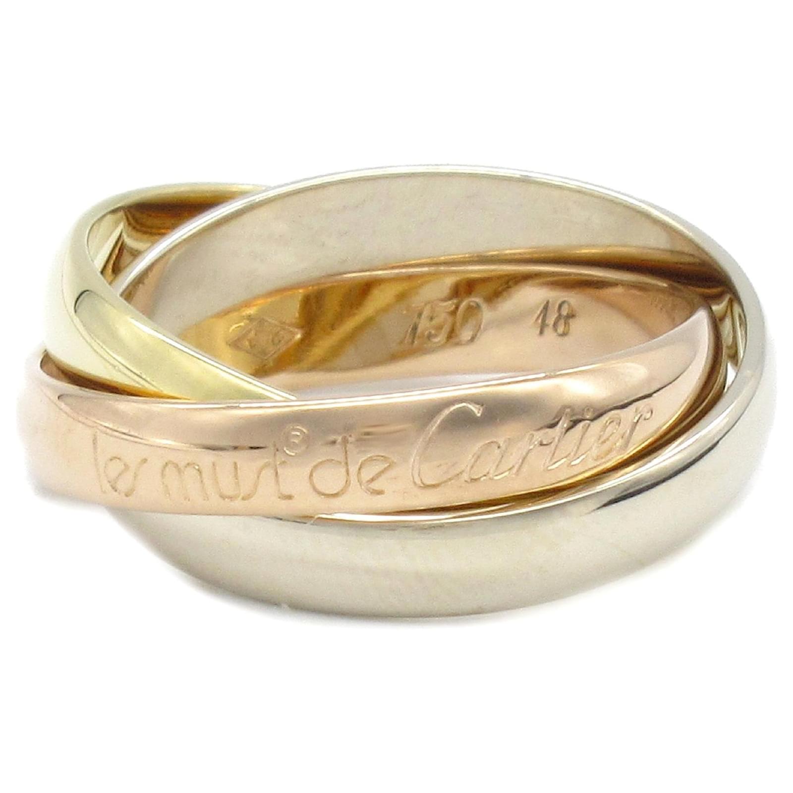 Cartier Trinity Ring in 18K Gold Golden White gold Yellow gold Pink ...