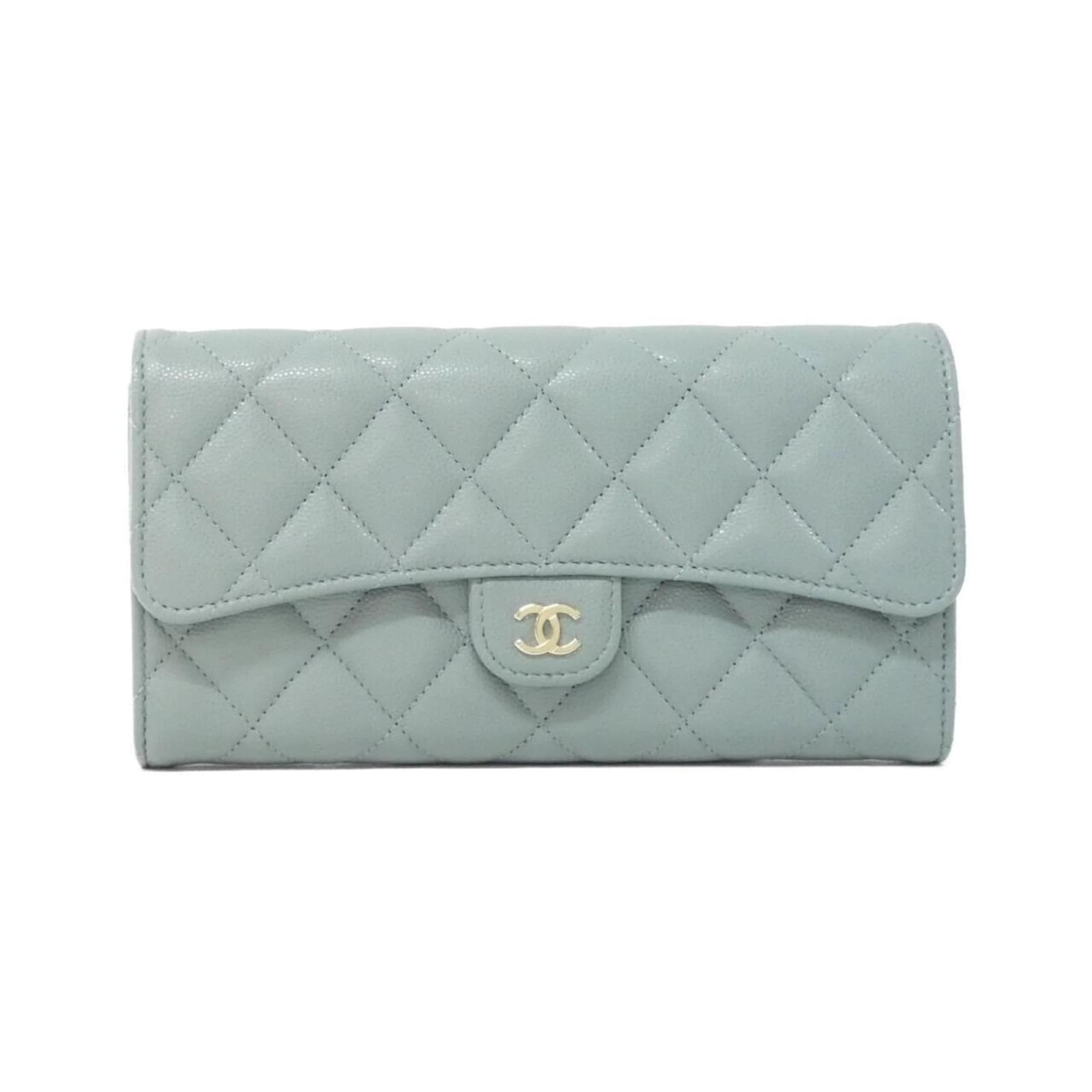 Chanel Timeless Classic Line AP0241 Long Wallet Green ref.2184320 ...