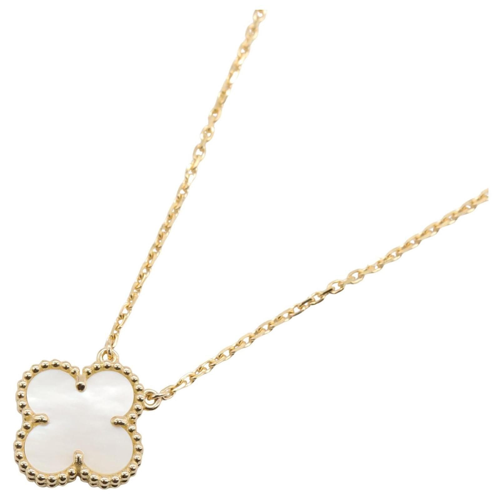 Van Cleef & Arpels 18K Yellow Gold Mother of Pearl Vintage Alhambra ...