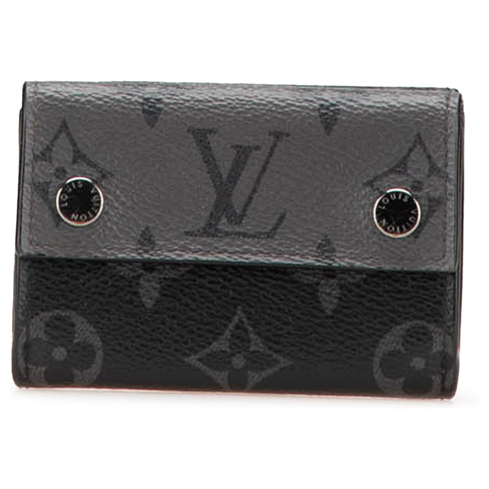 Louis Vuitton Black Monogram Eclipse Reverse Discovery Compact Wallet ...