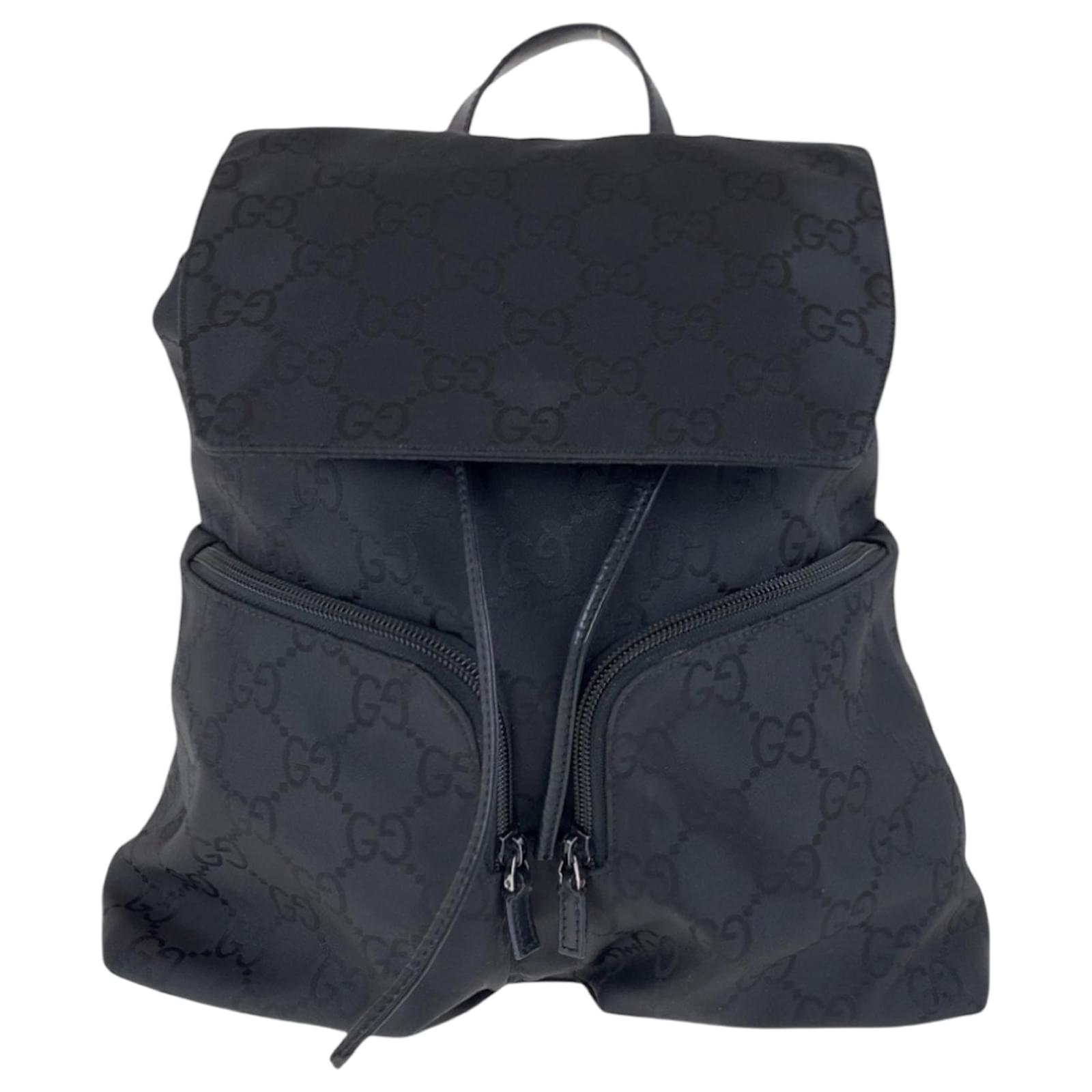 Gucci GG Pattern Black Nylon Backpack ref.2187525 - Joli Closet