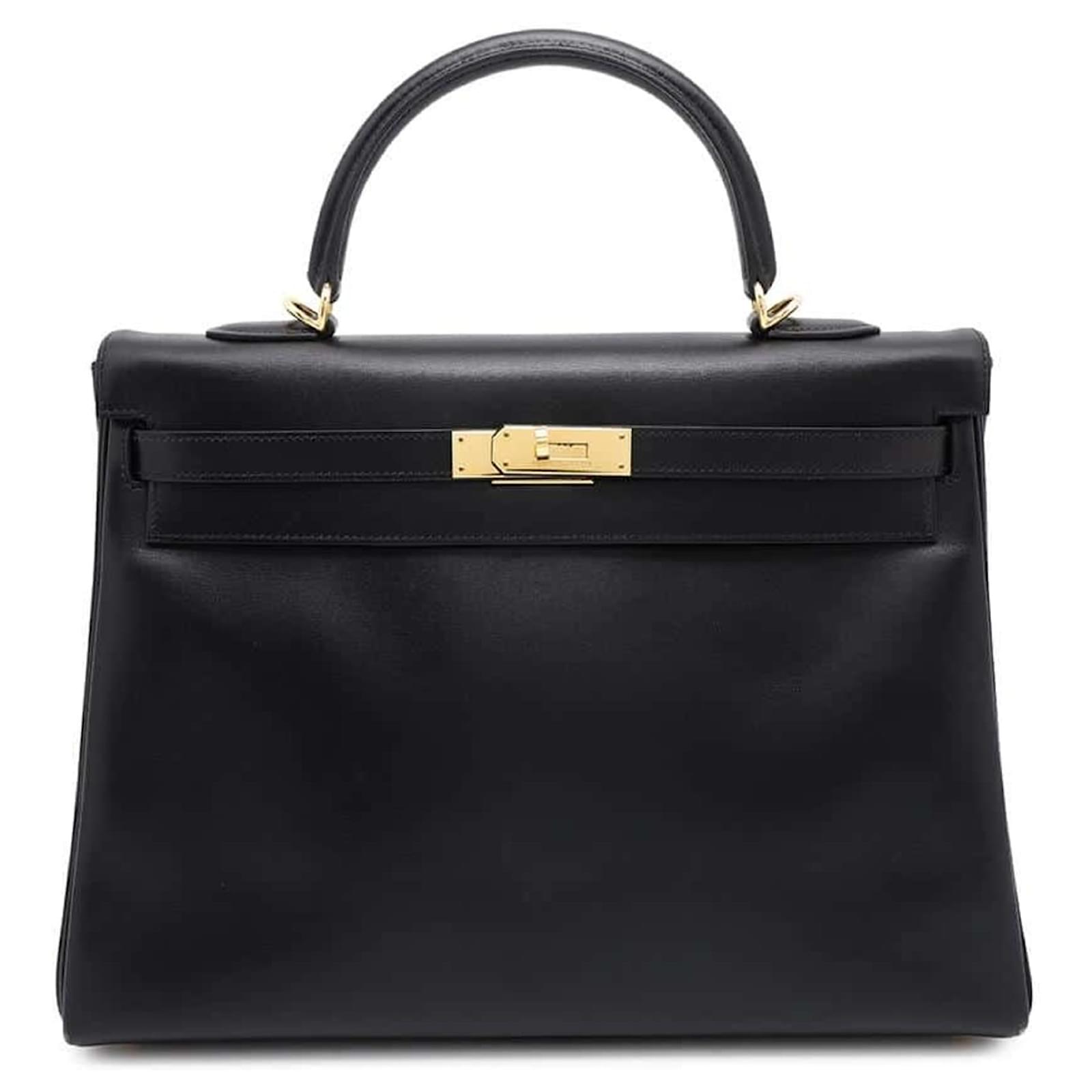 Hermès Kelly 35 Black Leather ref.2189279 - Joli Closet