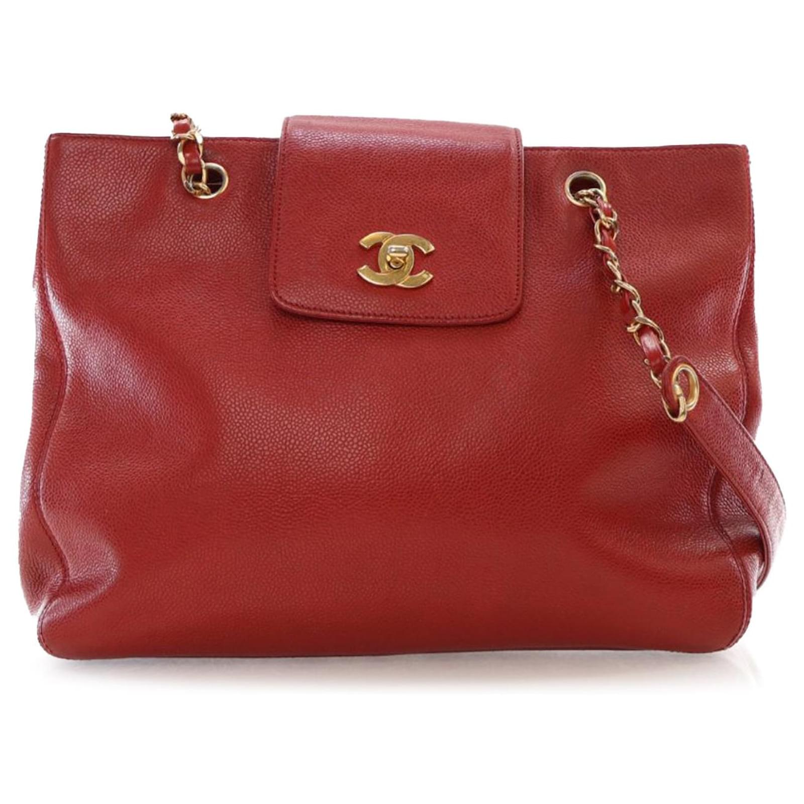 Chanel Red Caviar Supermodel Shoulder Bag Leather ref.2190449 - Joli Closet