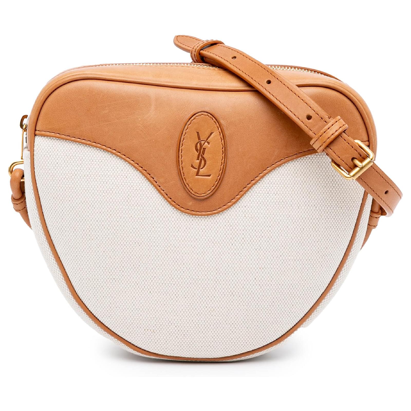 Saint Laurent White Canvas Sac Coeur Crossbody Cloth Cloth ref.2190573 ...