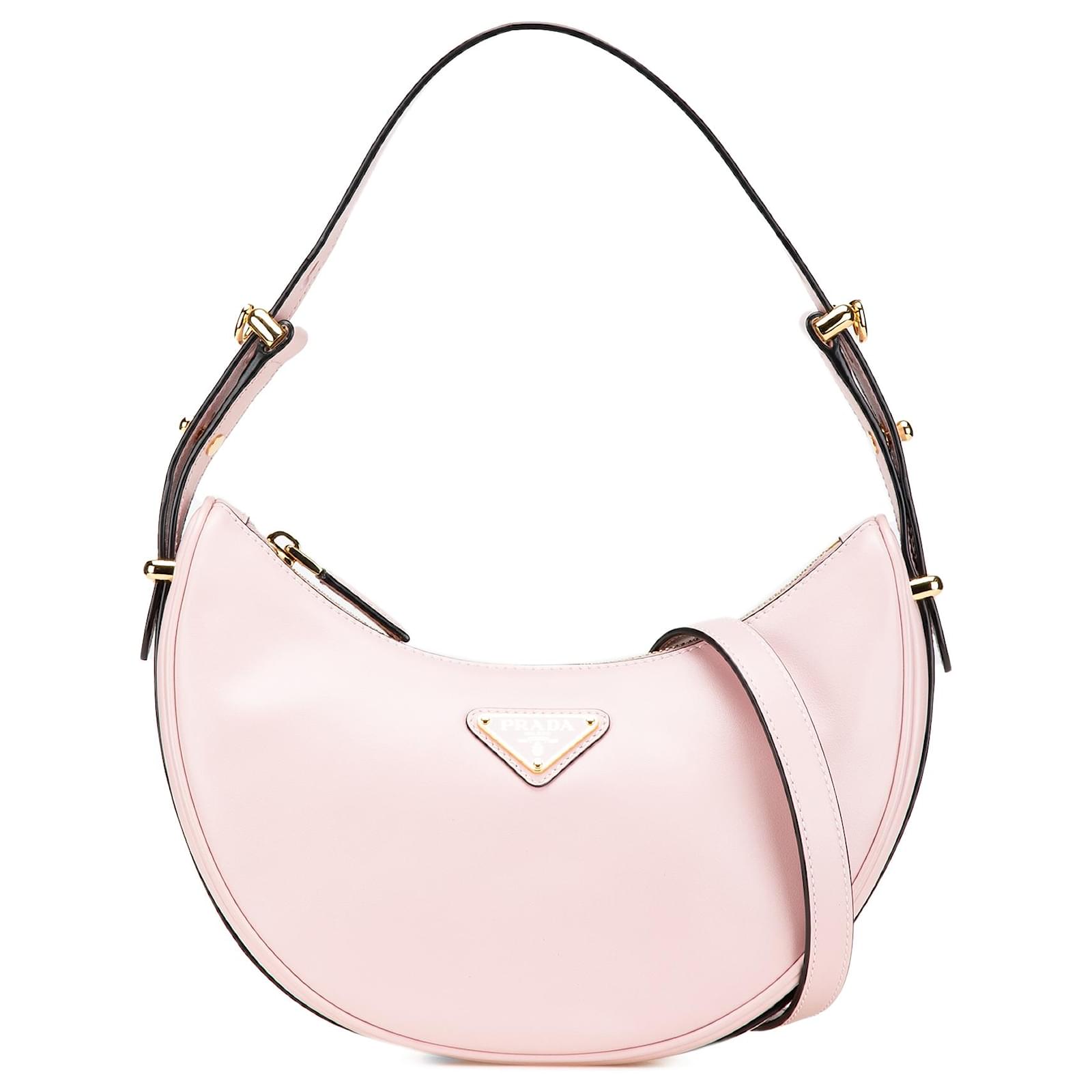 Prada Pink Small Calfskin Arque Satchel Leather Pony-style calfskin ref ...