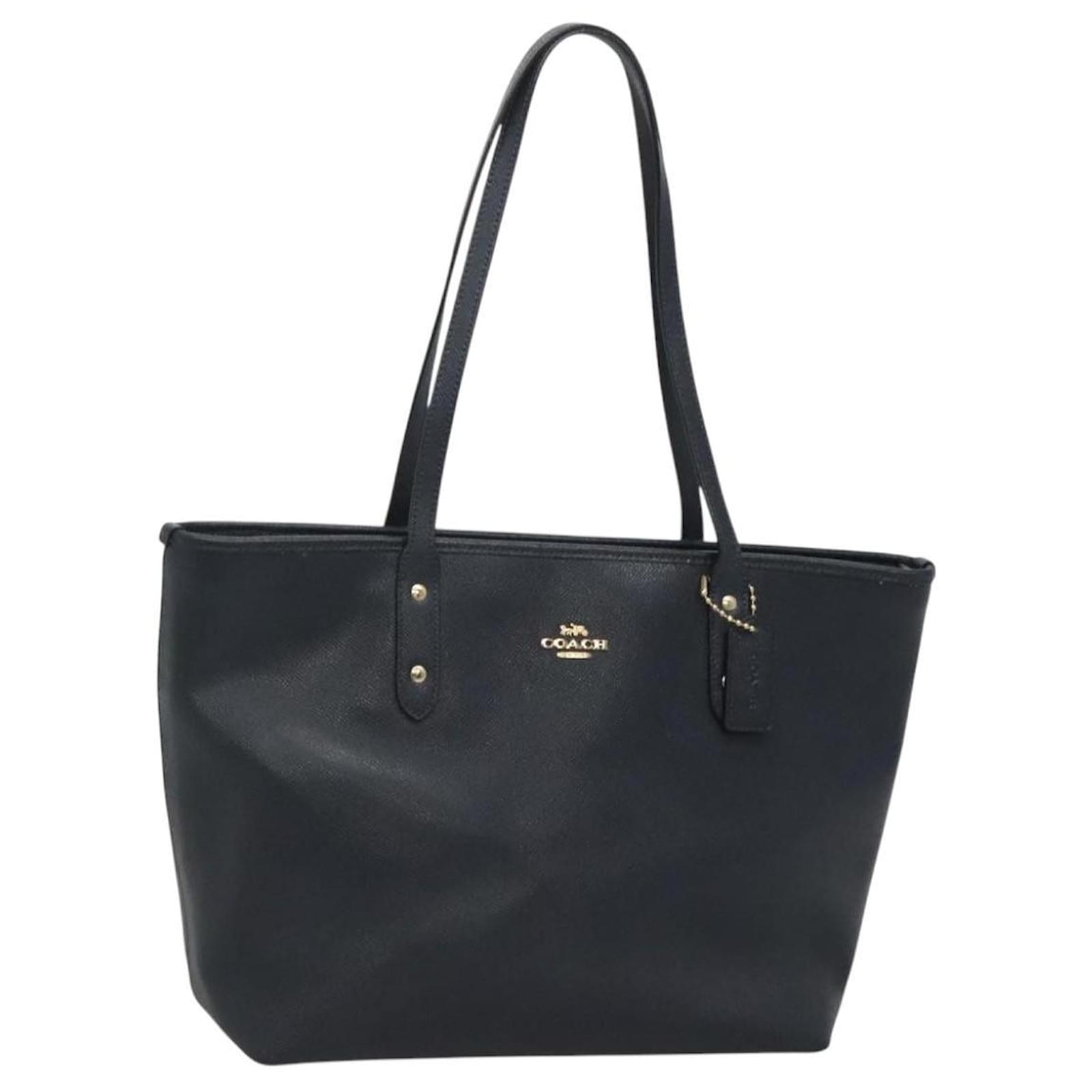 Coach Tote Bag Leather Navy Auth kk490 Navy blue ref.2195387 - Joli Closet