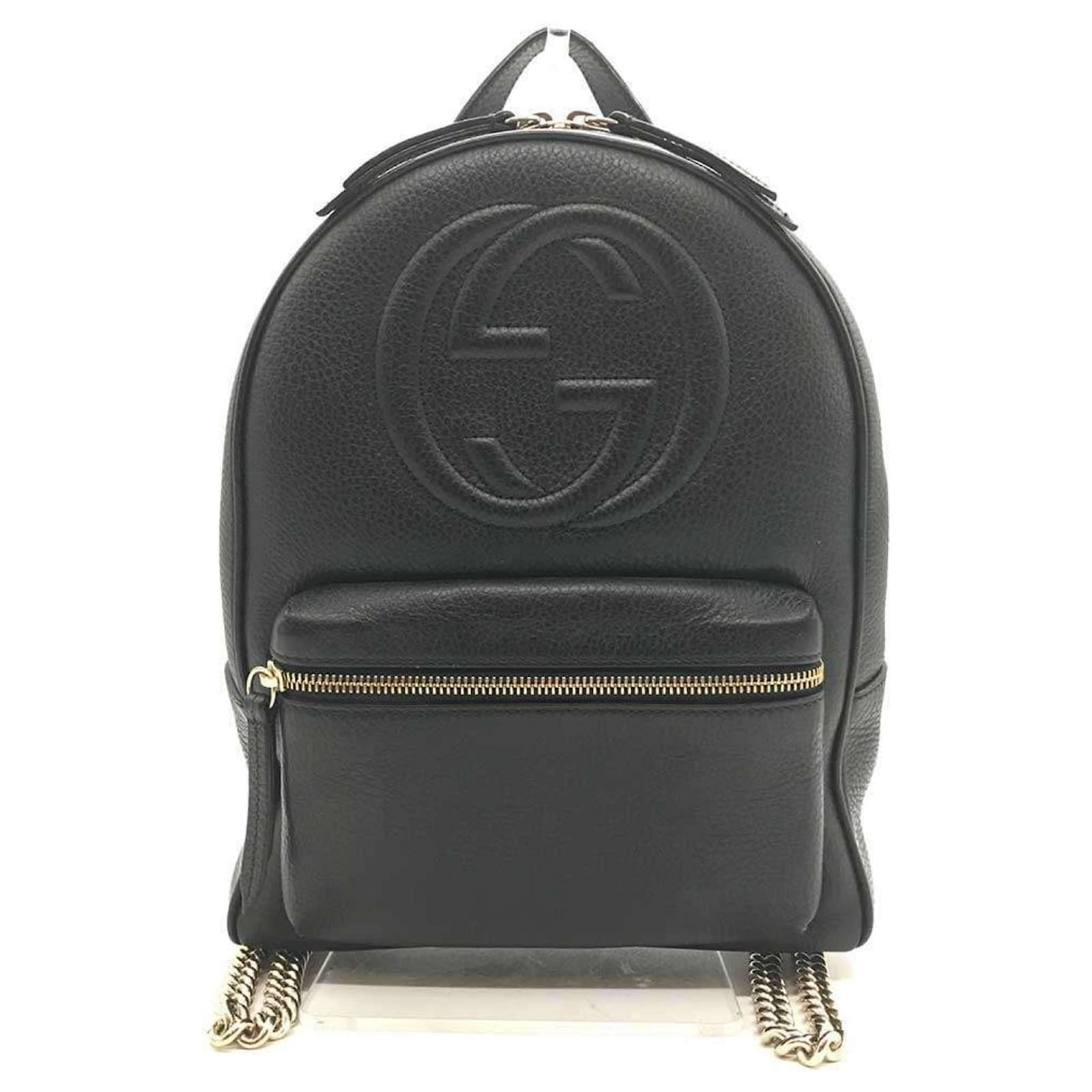 Gucci Soho Interlocking GG Mini Leather Backpack Black ref.2195613 ...