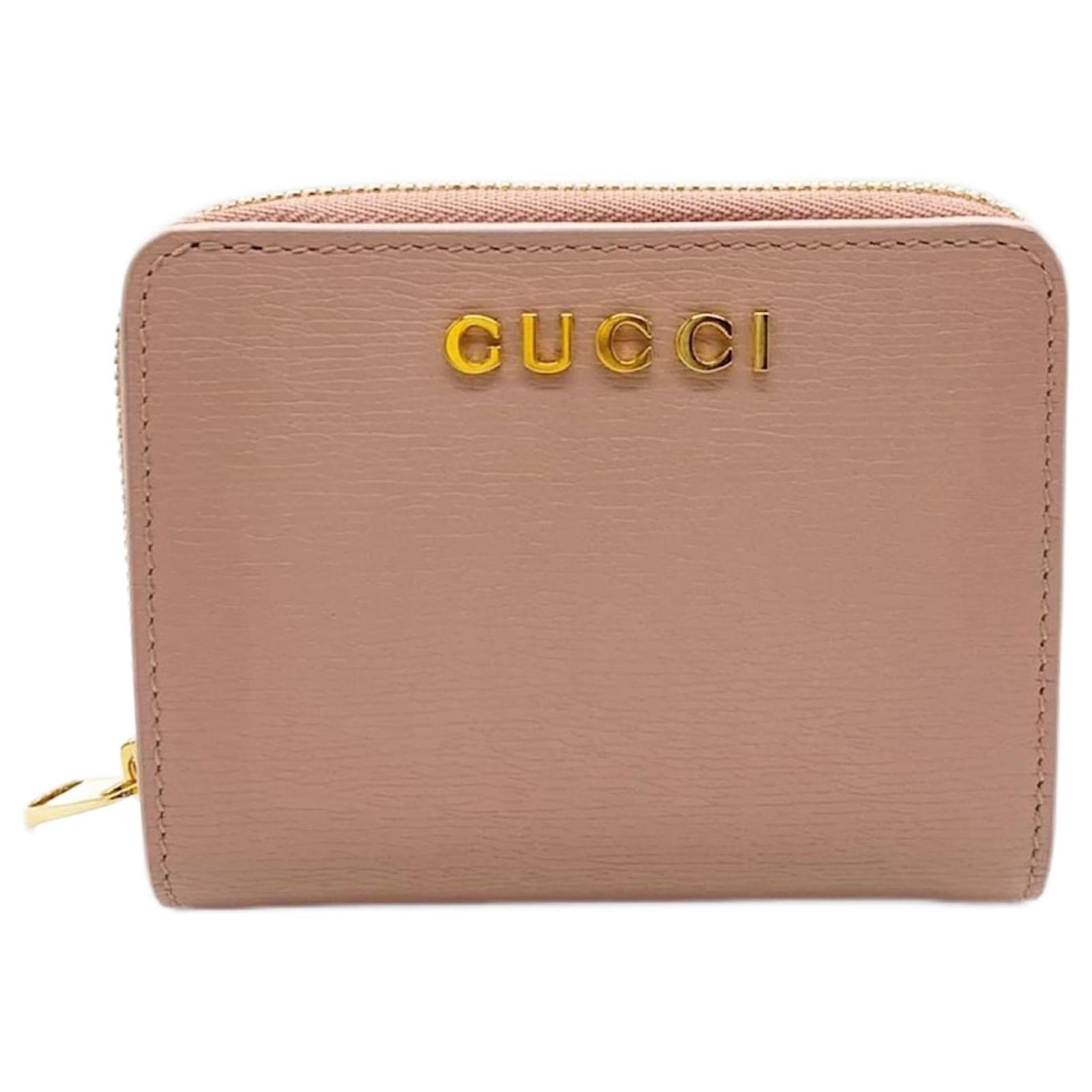 Gucci Script Mini Wallet Bi-fold in Light Pink Leather ref.2195696 ...