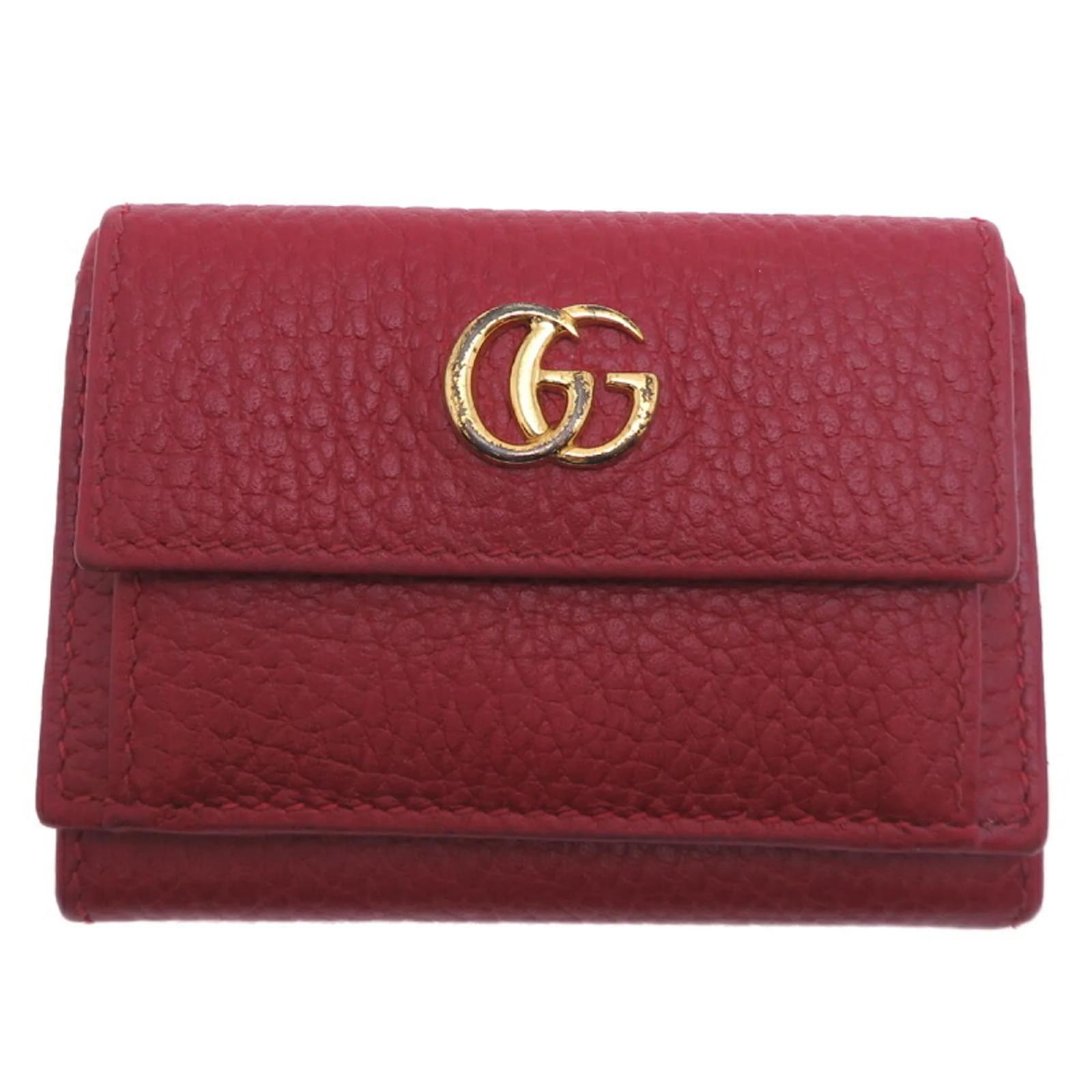 Gucci Mini Compact Wallet Red Leather ref.2196607 - Joli Closet