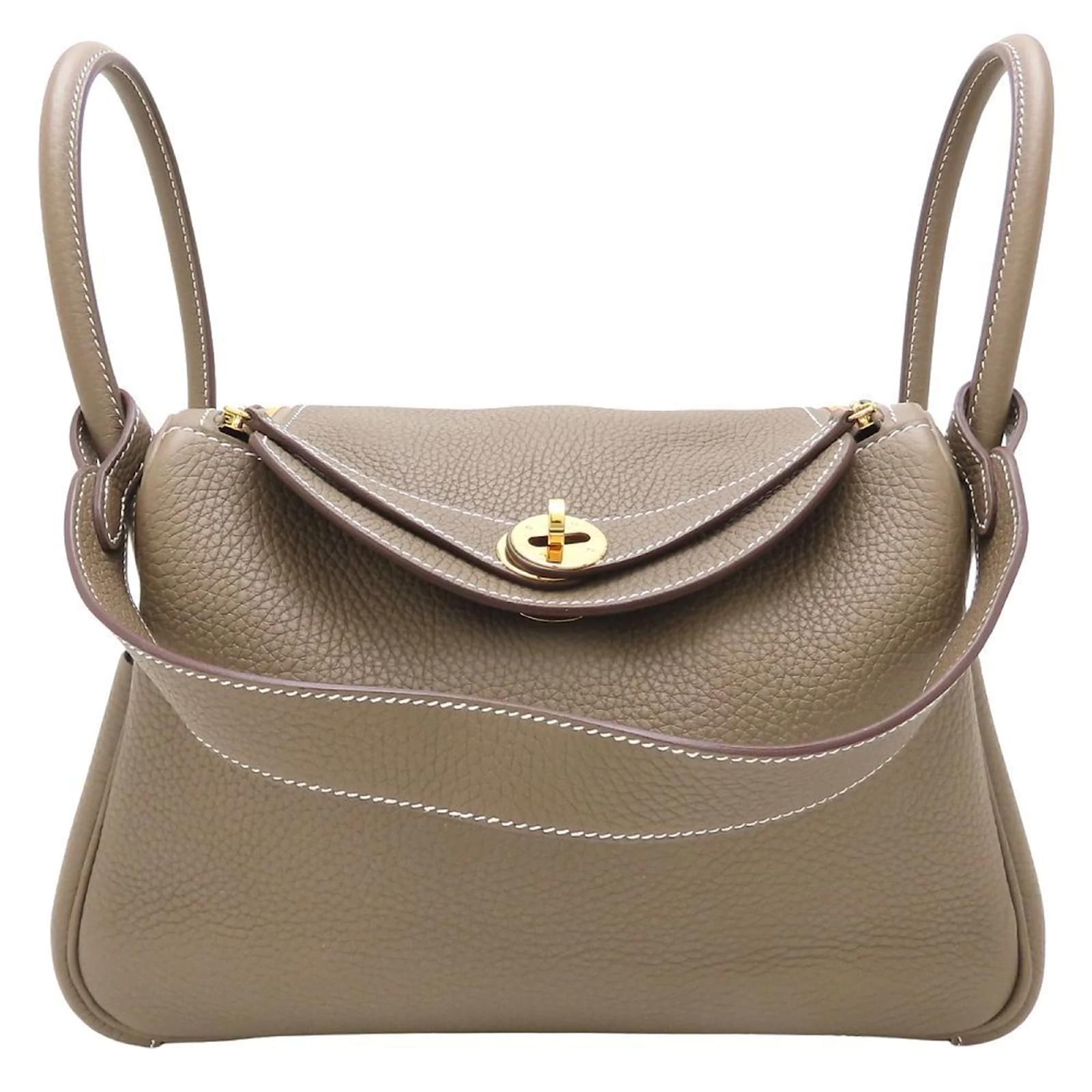 Hermès Hermes Lindy 26 Handbag in Etoupe Gray Taupe Leather ref.2196693 ...