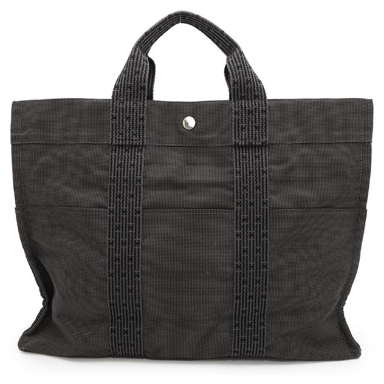 Hermès Hermes Air Line Tote MM Handbag Brown Cloth ref.2200181 - Joli ...