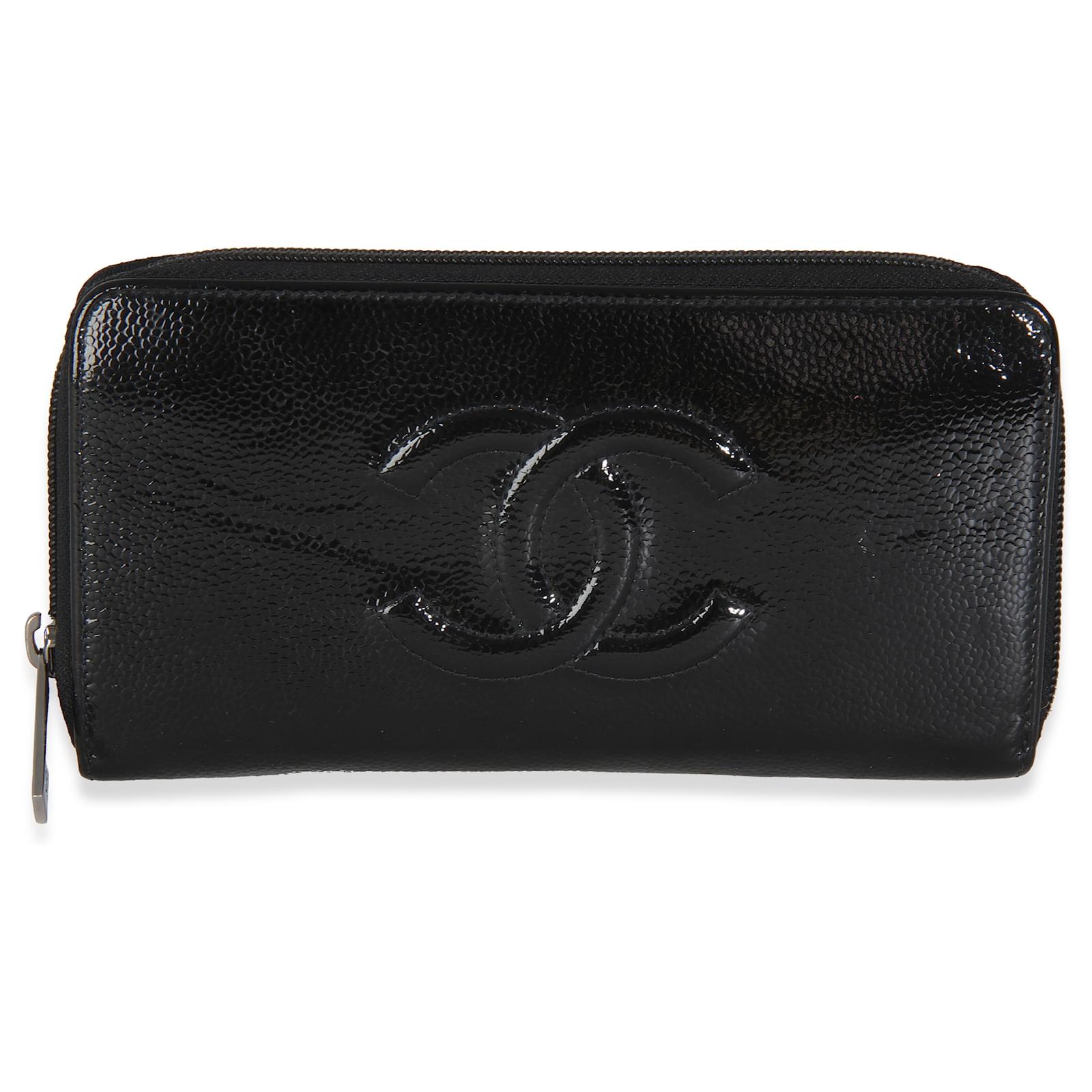 Chanel Black Patent Coco Mark Long Wallet Patent leather ref.2200273 ...