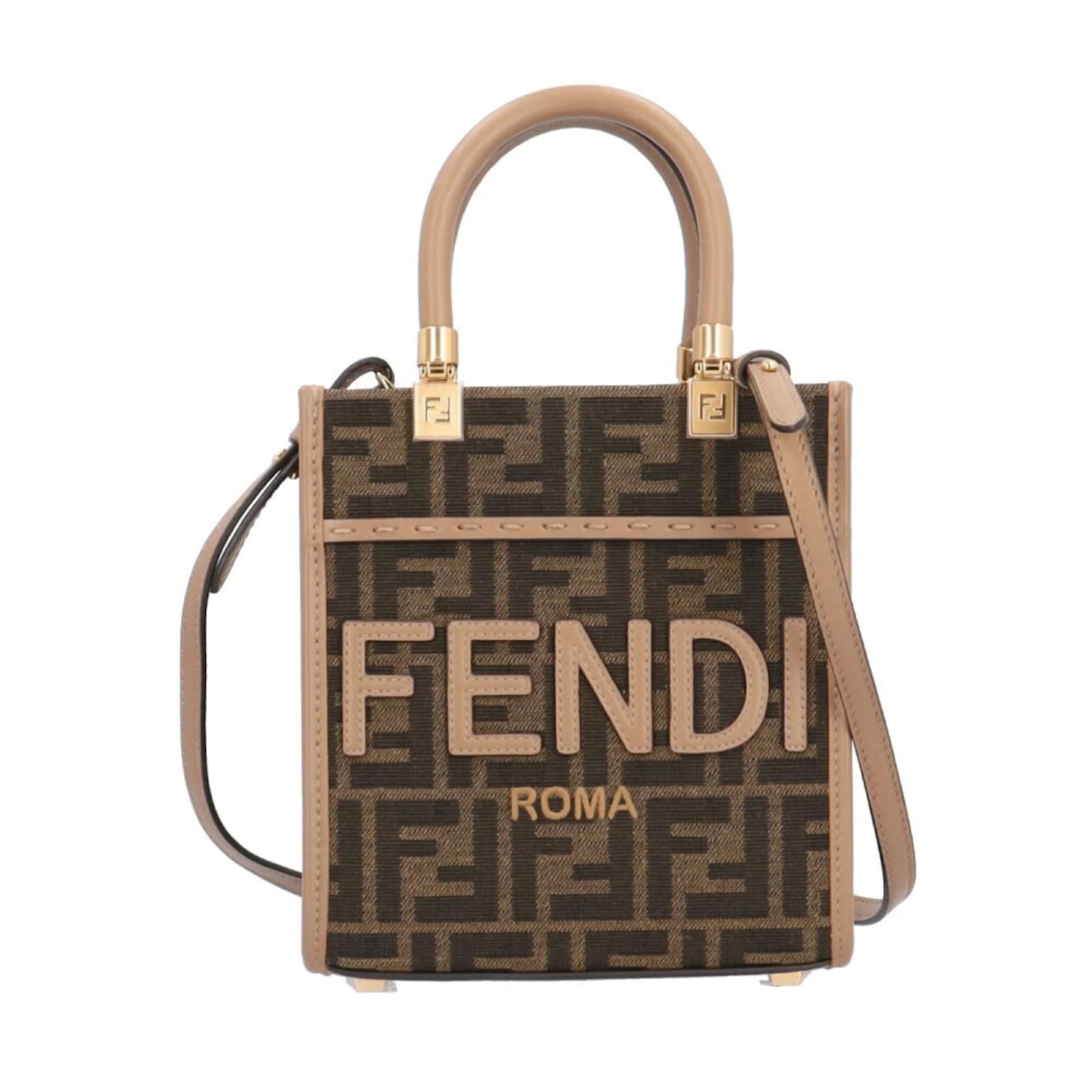 Fendi Sunshine Shopper Small Zucca Shoulder Bag Brown ref.2200671 ...