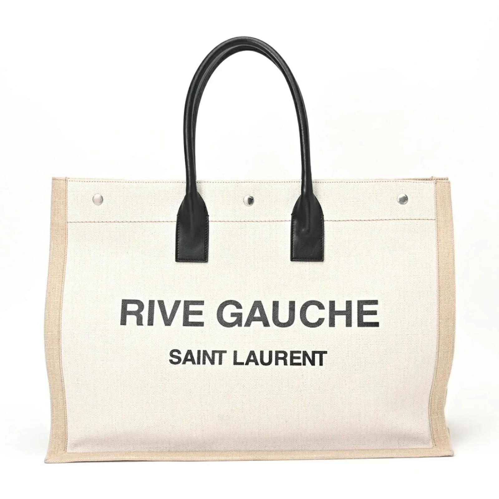 Saint Laurent Rive Gauche Tote Bag White Cloth ref.2201975 - Joli Closet