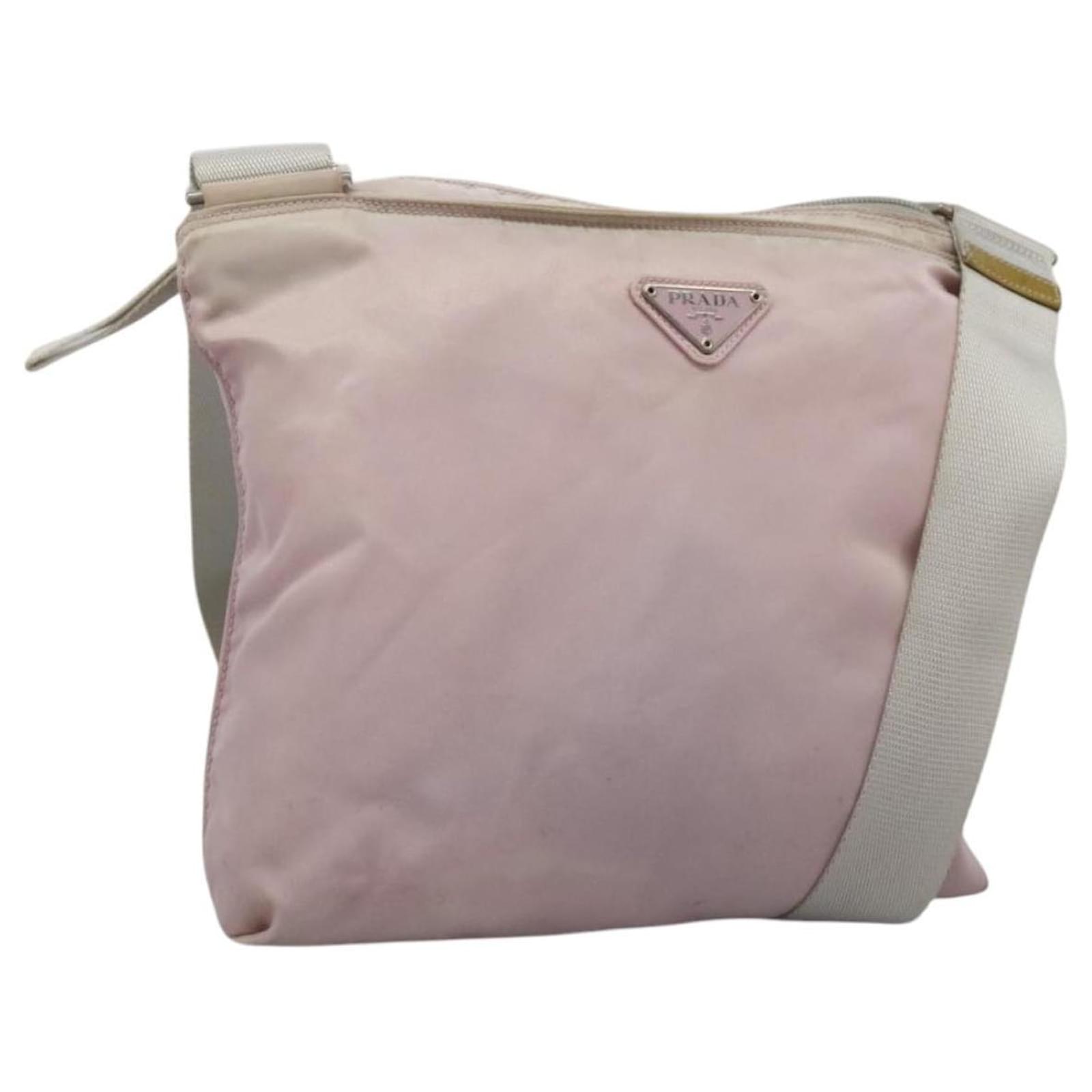 PRADA Shoulder Bag Nylon Pink Silver Auth bs24551 Silvery ref.2202157 ...
