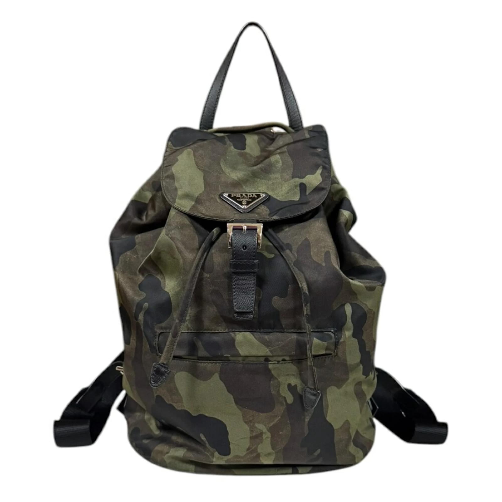 Prada Camouflage Nylon Backpack Green ref.2202341 - Joli Closet